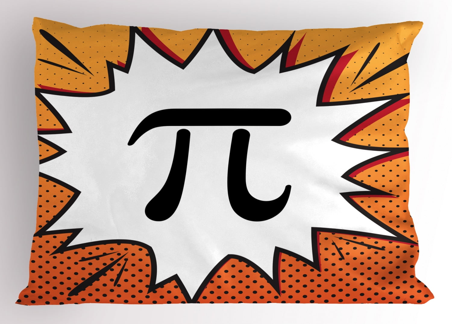 Ambesonne Pi Pillow Sham, Greek Letter Half Tone Dots Art, 26" X 20 ...
