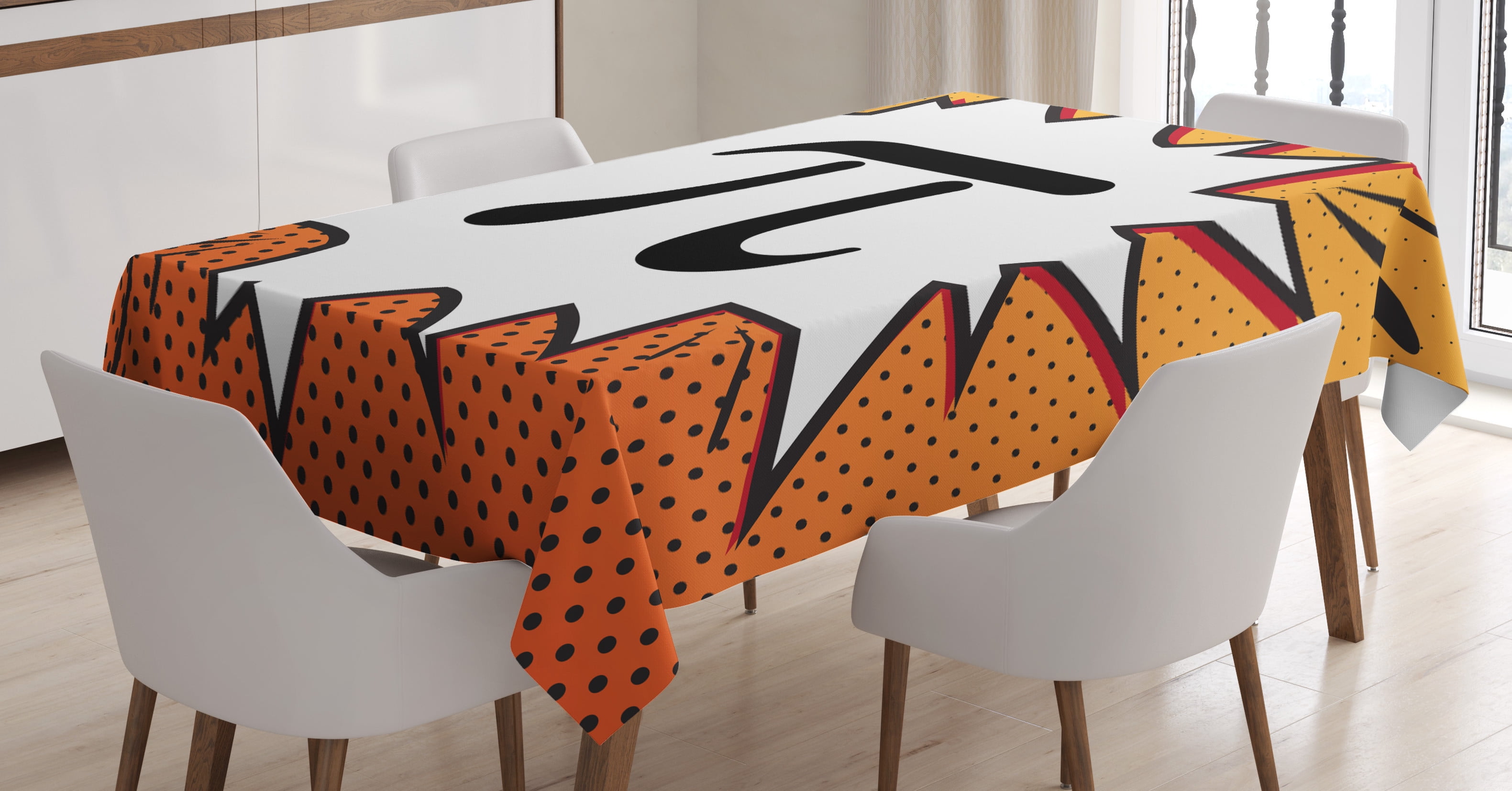 Ambesonne Pi Tablecloth Rectangular Table Cover, Greek Letter Half Tone ...