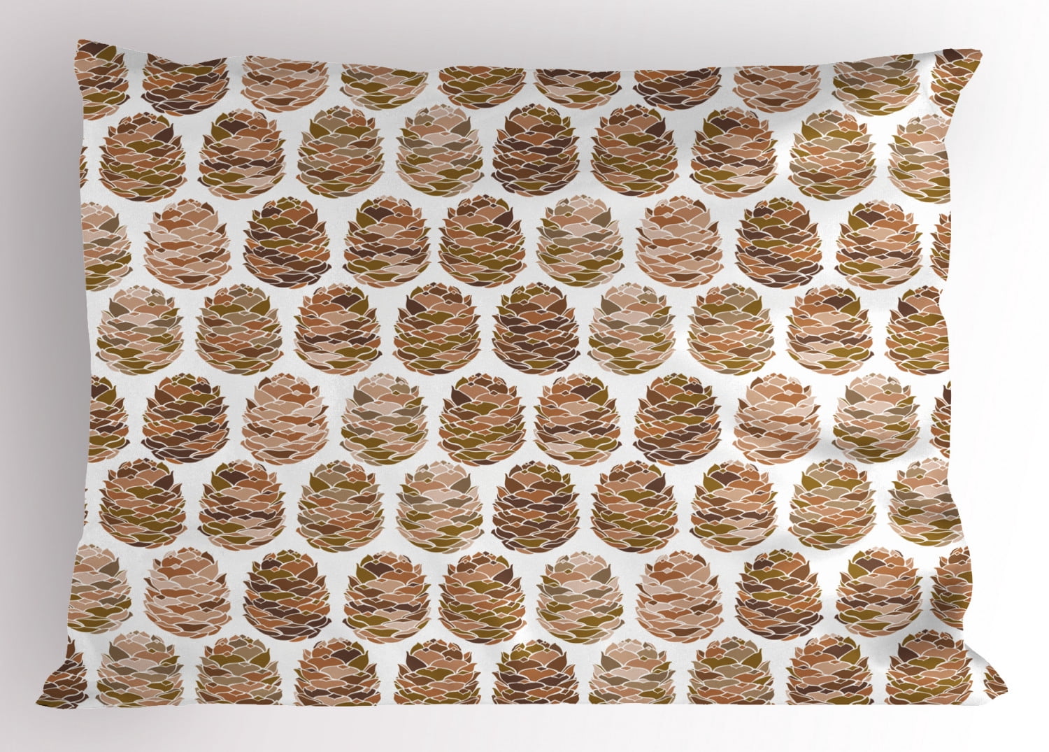 Ambesonne Pine Cone Pillow Sham, Woodland Mother Earth, 36" X 20 ...