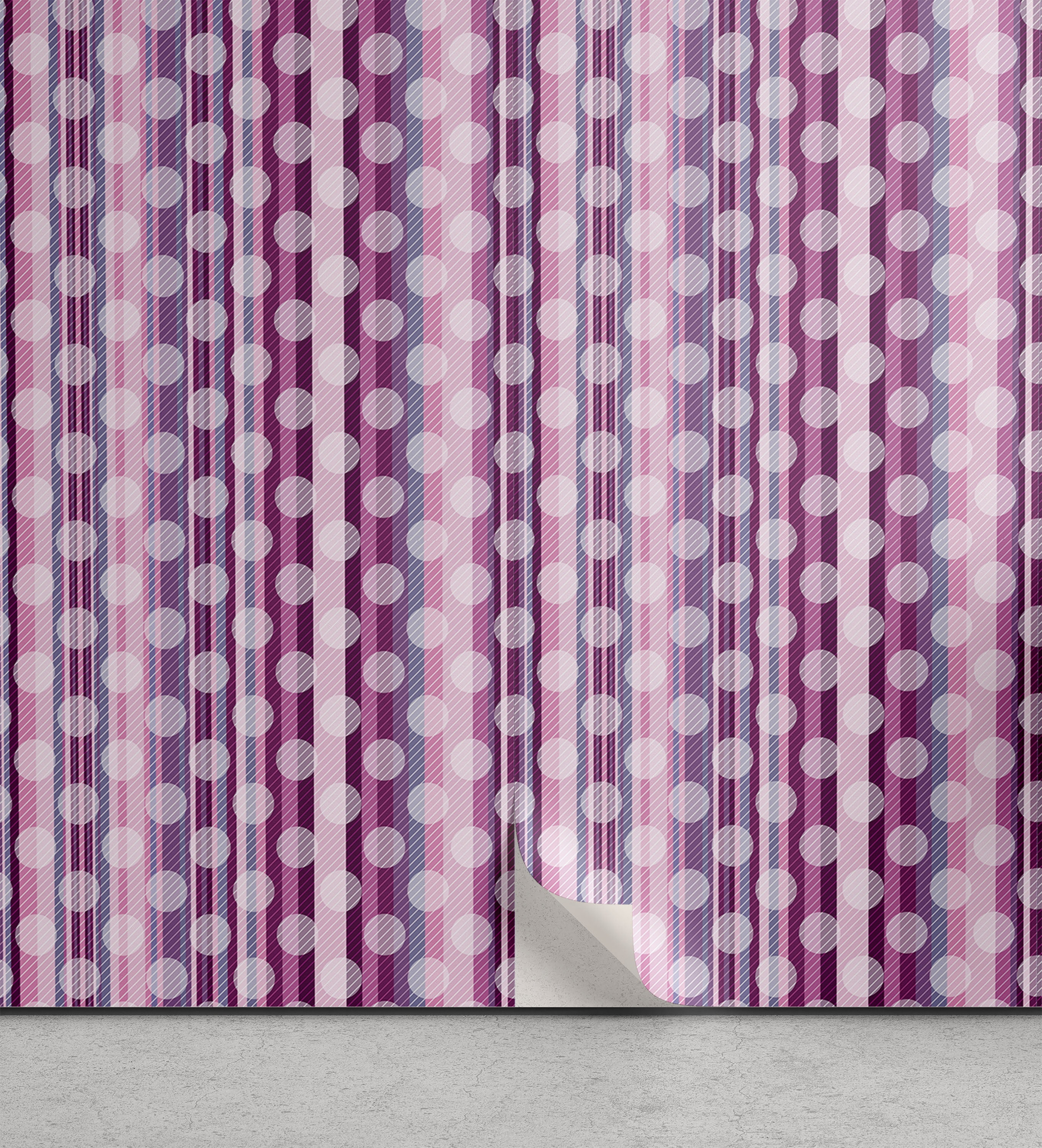 Ambesonne Pink Peel & Stick Wallpaper for Home, Abstract Rounds Line ...