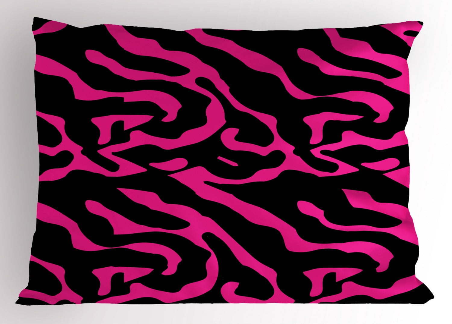 Ambesonne Pink Zebra Pillow Sham, Exotic Magenta Stripe, 26" X 20 ...