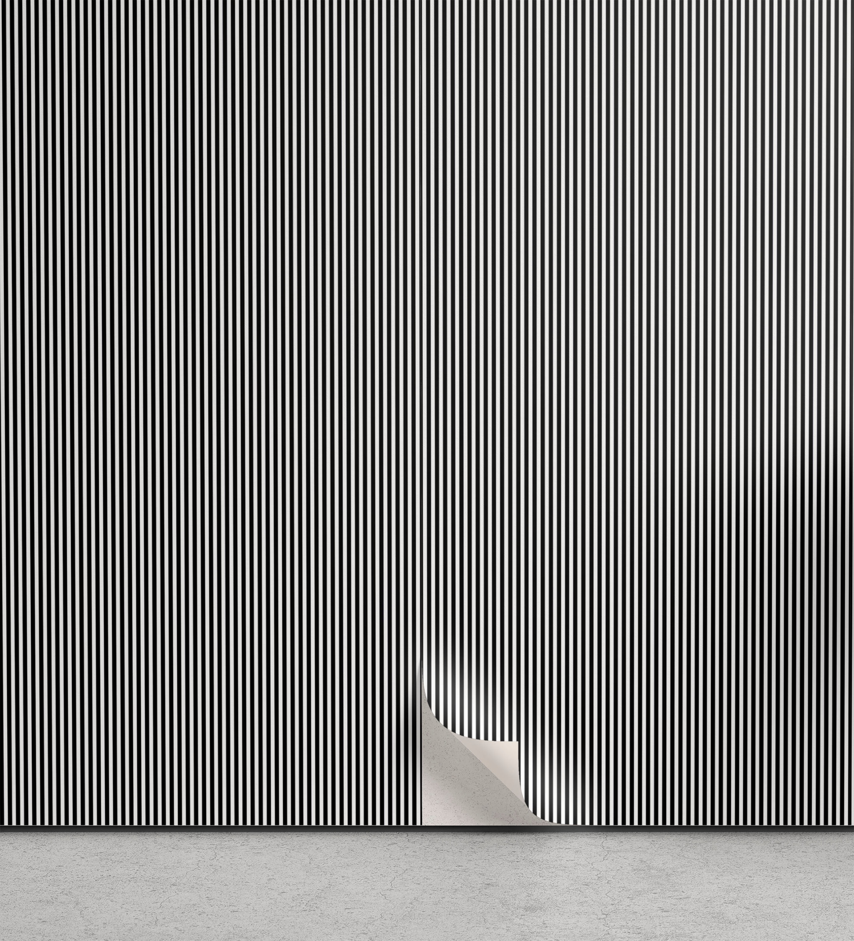 Ambesonne Pinstripe Peel & Stick Wallpaper for Home, Geometric ...