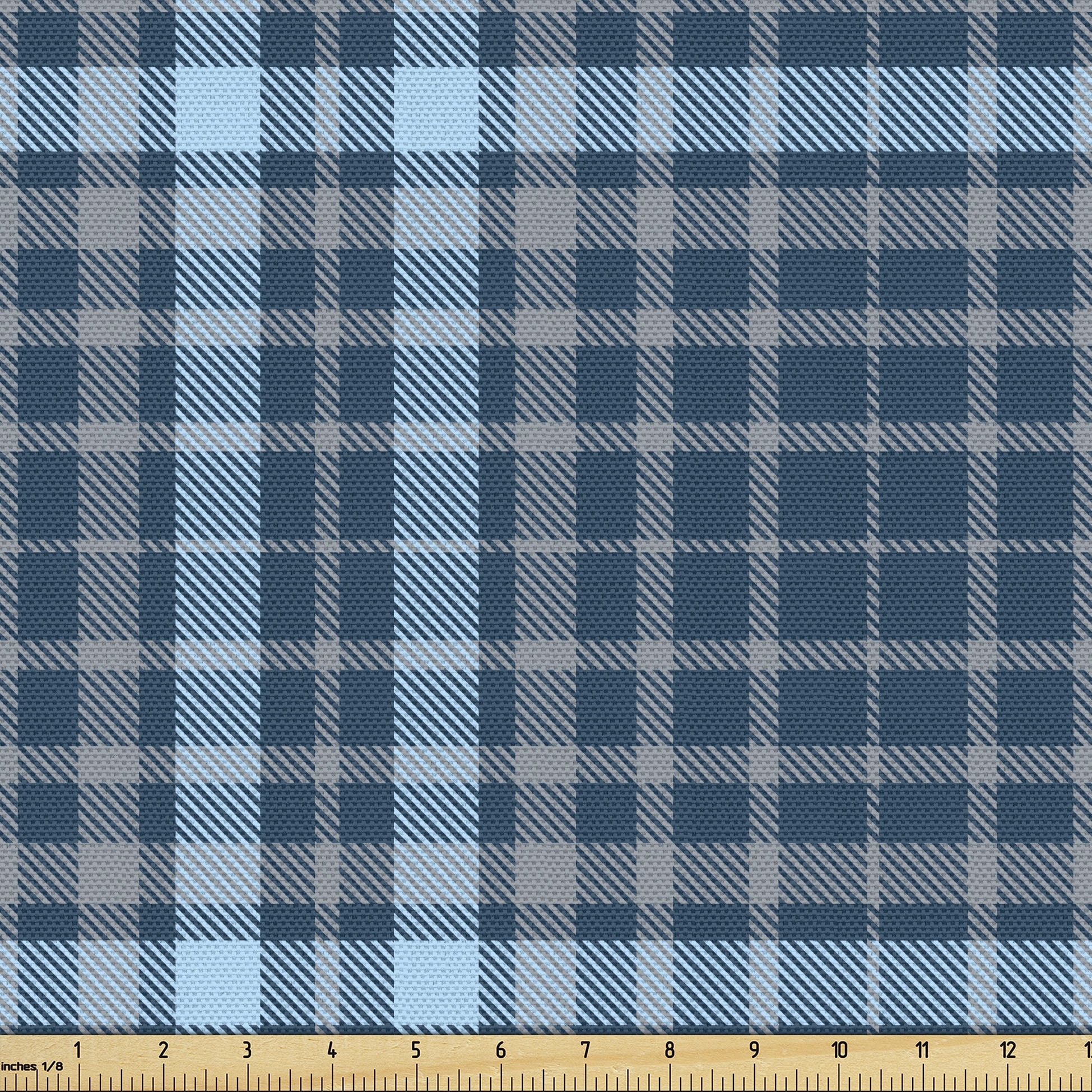 Ambesonne Plaid Fabric by the Yard Upholstery, Traditional Scottish ...