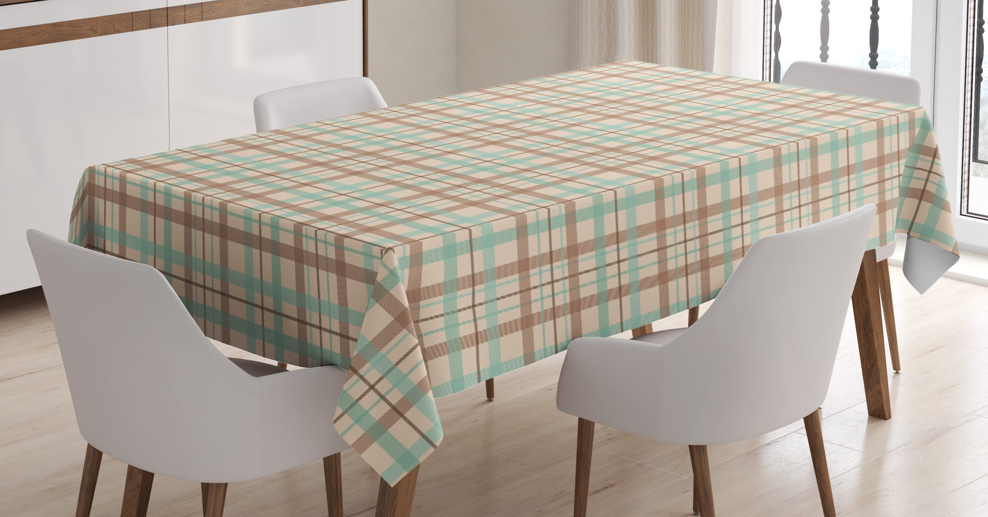Ambesonne Plaid Tablecloth Rectangular Table Cover, Scottish Country ...