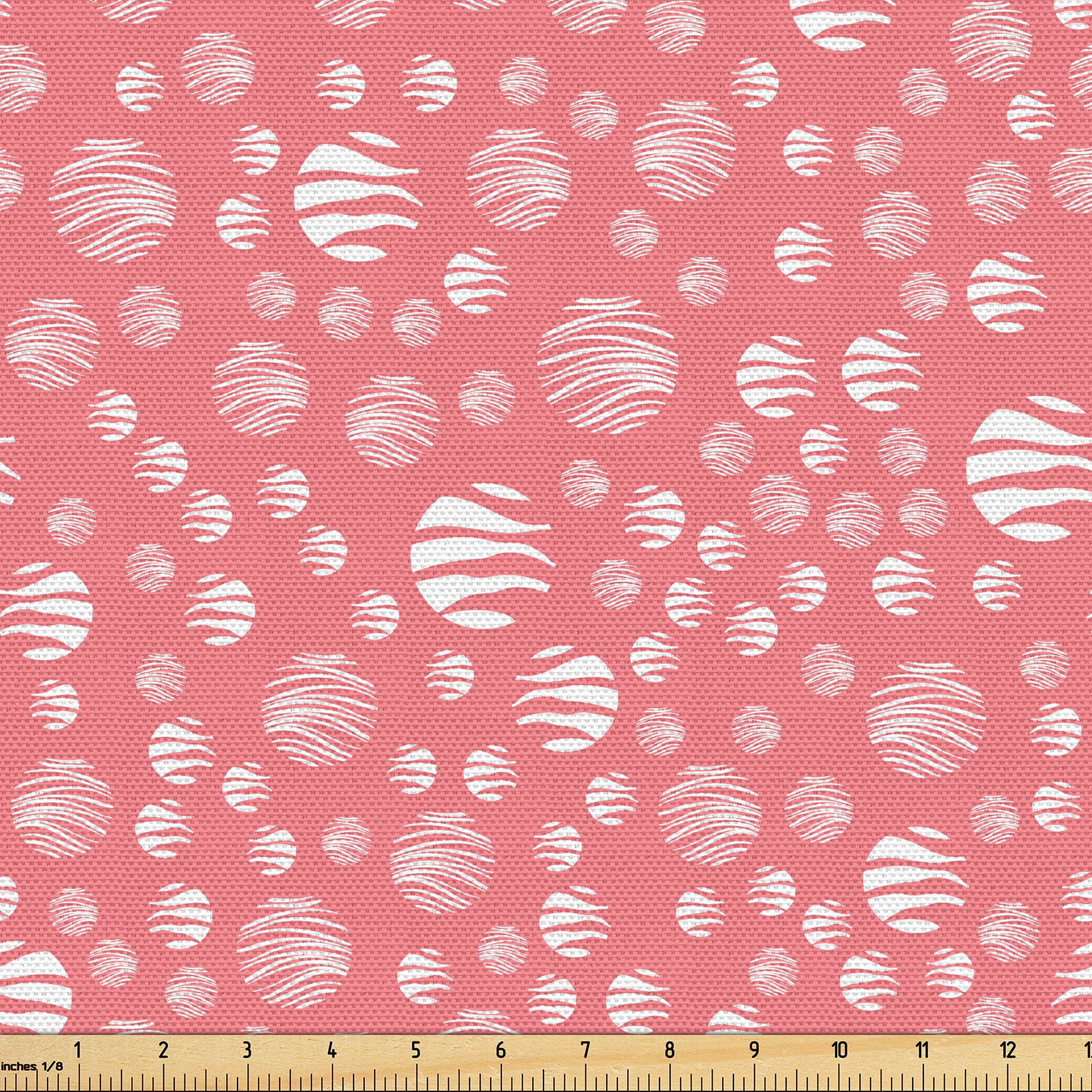 Ambesonne Polka Dot Fabric by the Yard Upholstery, Zebra Pattern ...