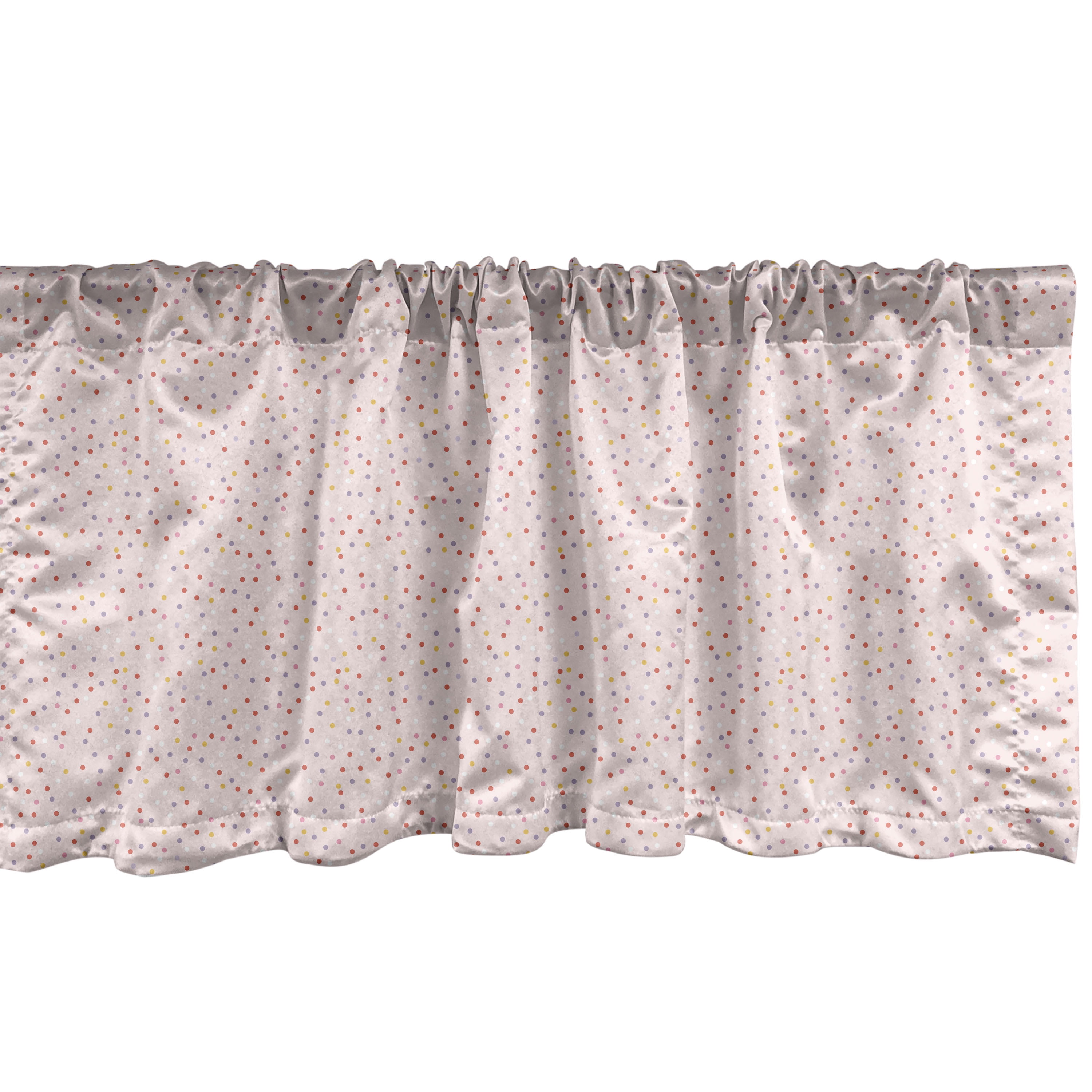 Ambesonne Polka Dot Window Valance, Sugar Sprinkles Circles, 42" x 18 ...