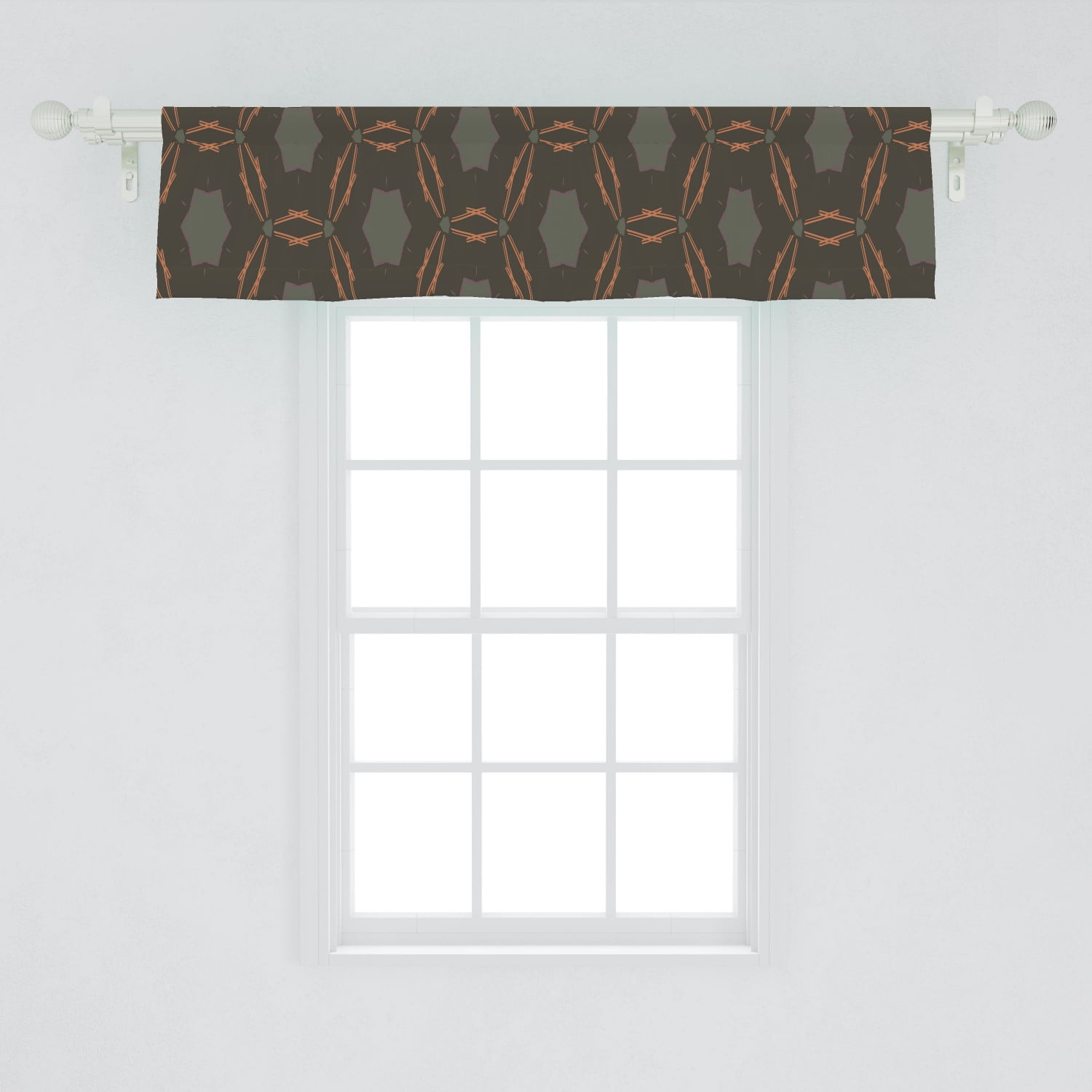 Ambesonne Polygons Window Valance, Repeating Abstract Connected Bars ...