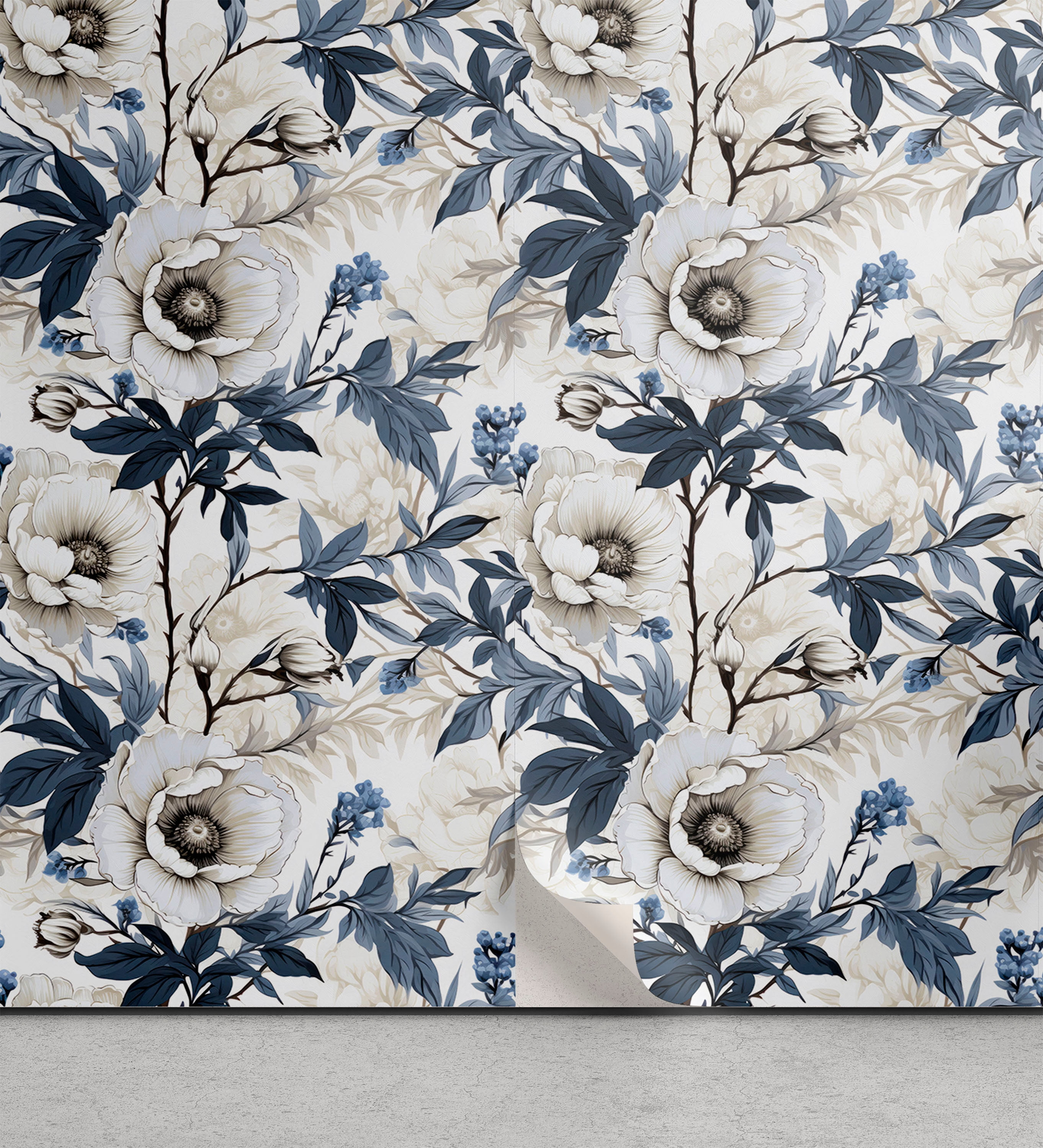 Ambesonne Poppy Peel & Stick Wallpaper for Home, Vintage Awakening ...