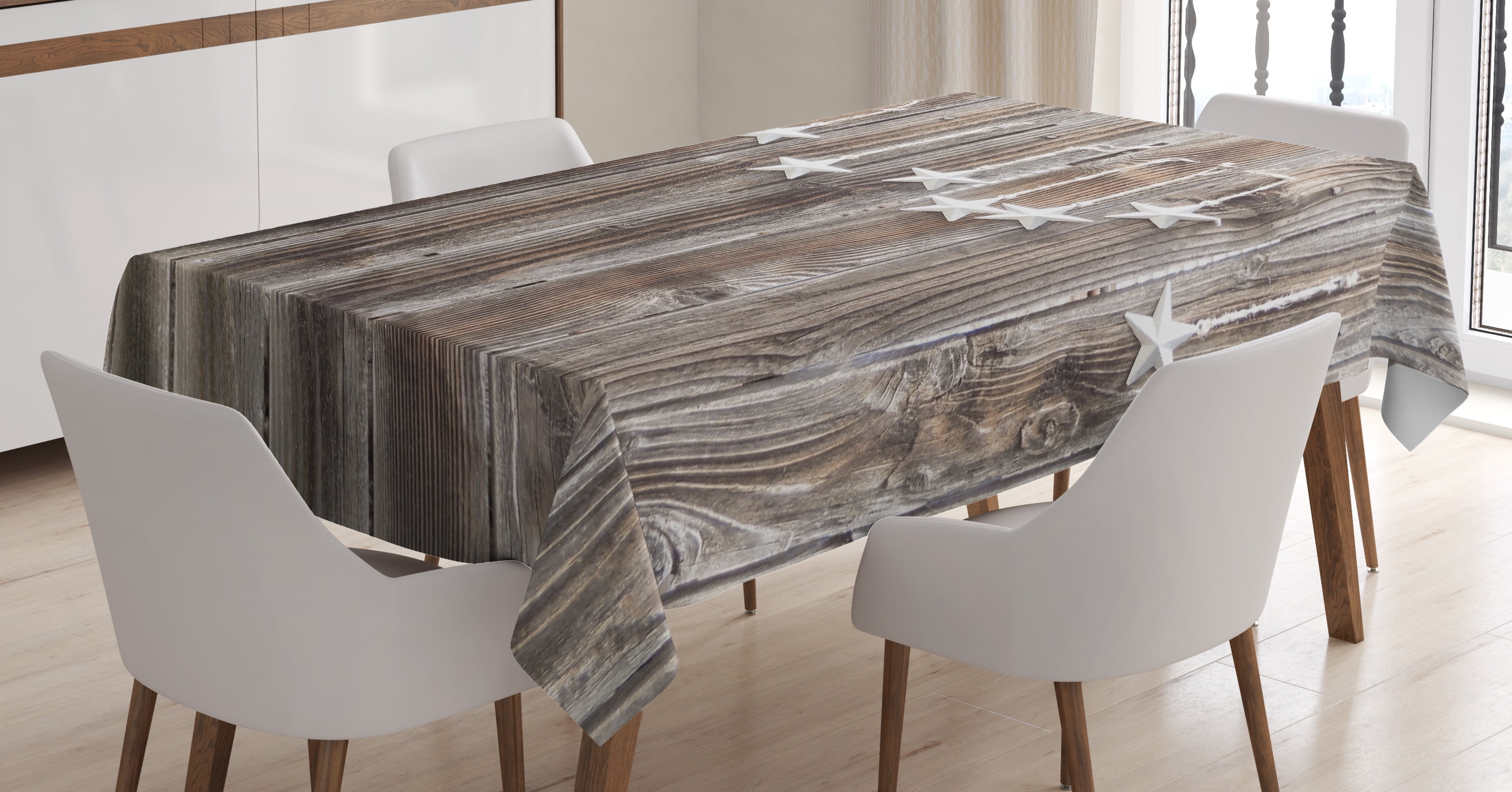 Ambesonne Prehistoric Country Tablecloth Rectangular Table Cover, Grey ...