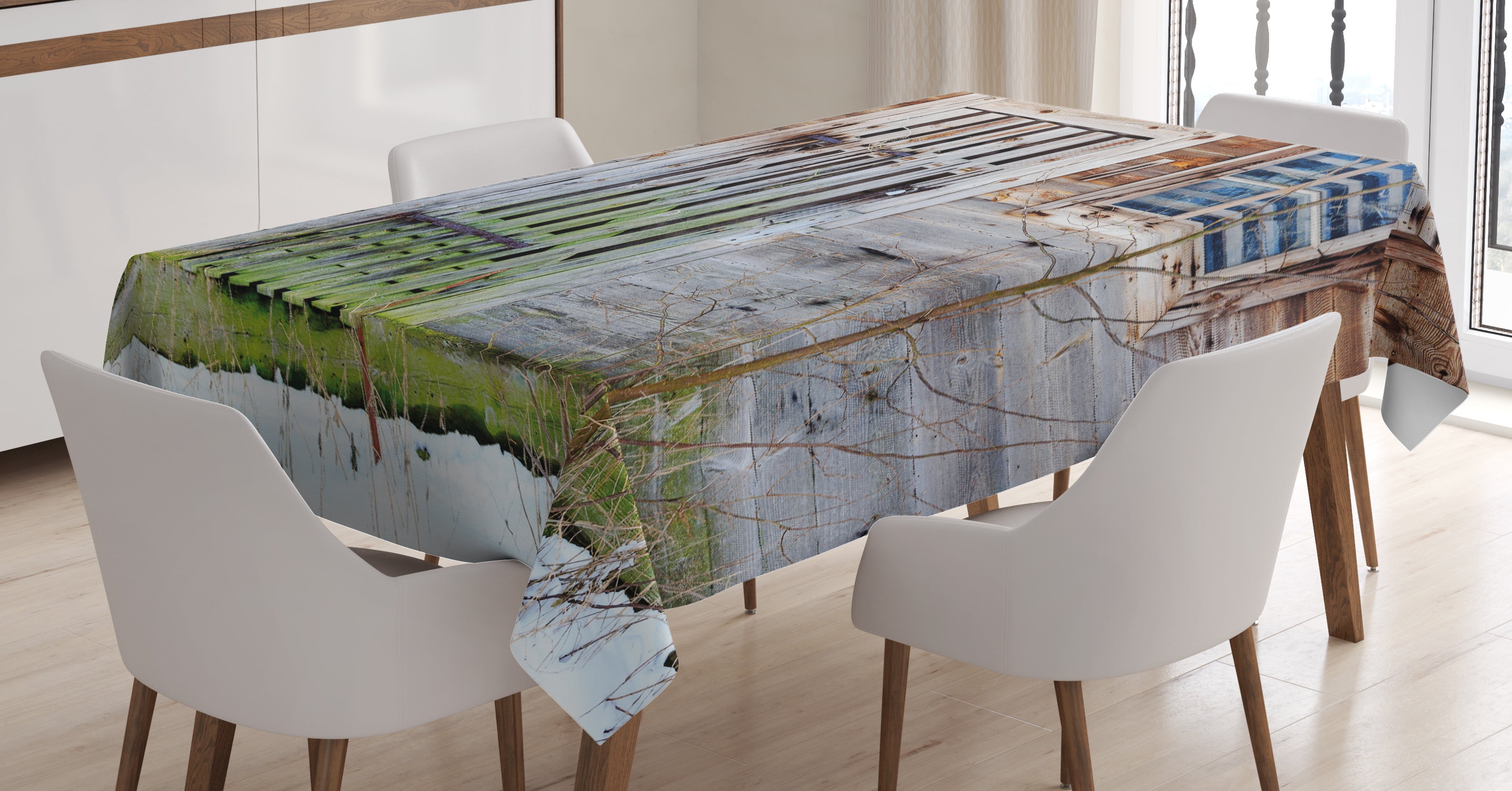 Ambesonne Prehistoric Country Tablecloth Rectangular Table Cover, Old ...