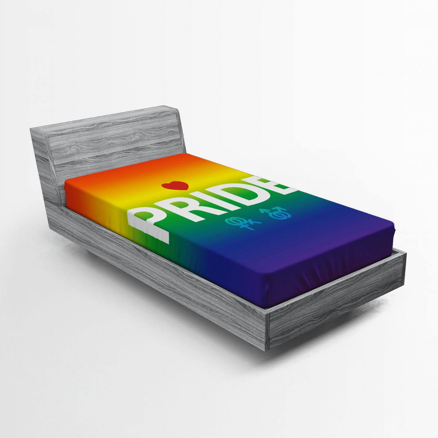 Ambesonne Pride Fitted Sheet, Vibrant Gender, Twin Size, Multicolor ...