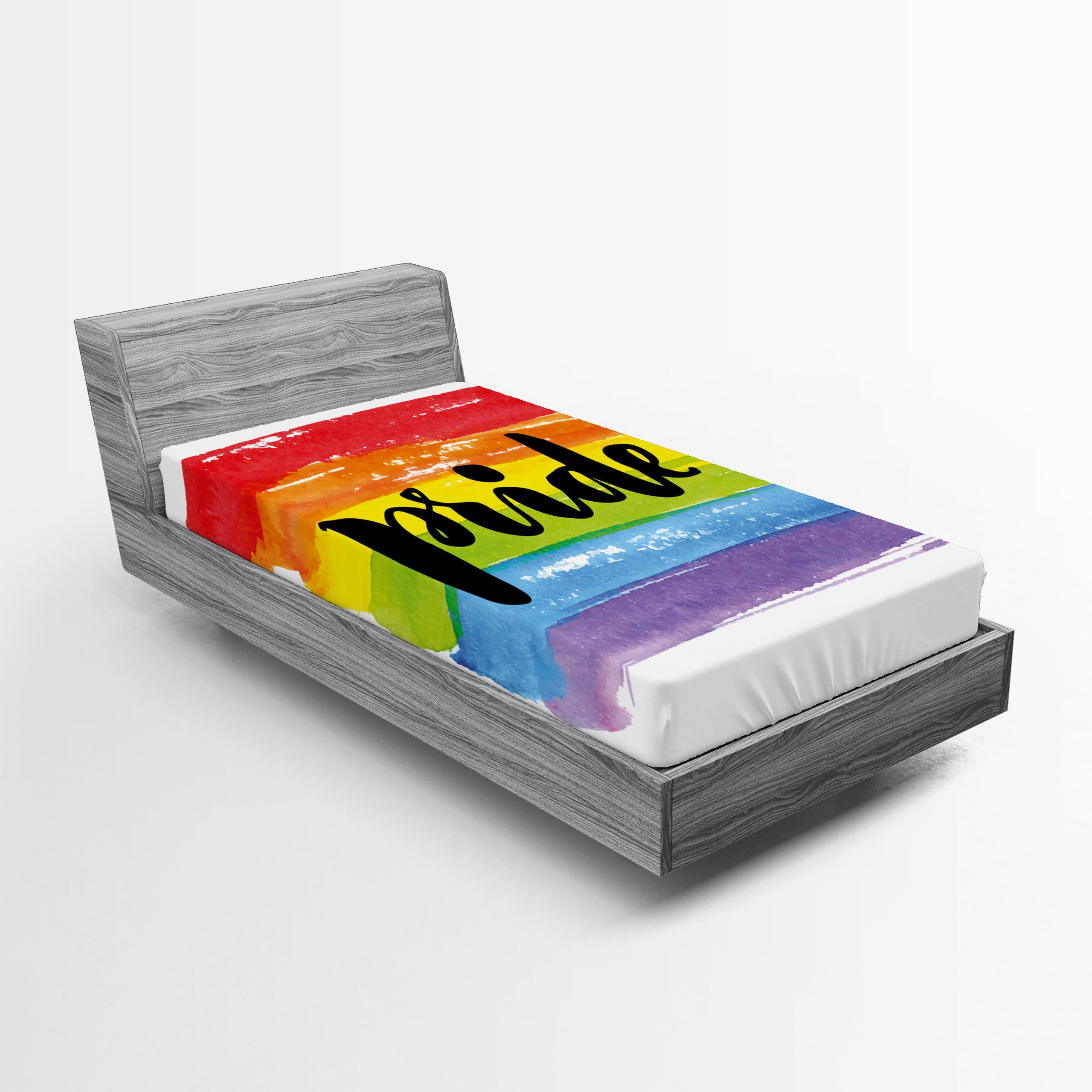 Ambesonne Pride Fitted Sheet, Watercolor Art LGBT, Twin Size ...