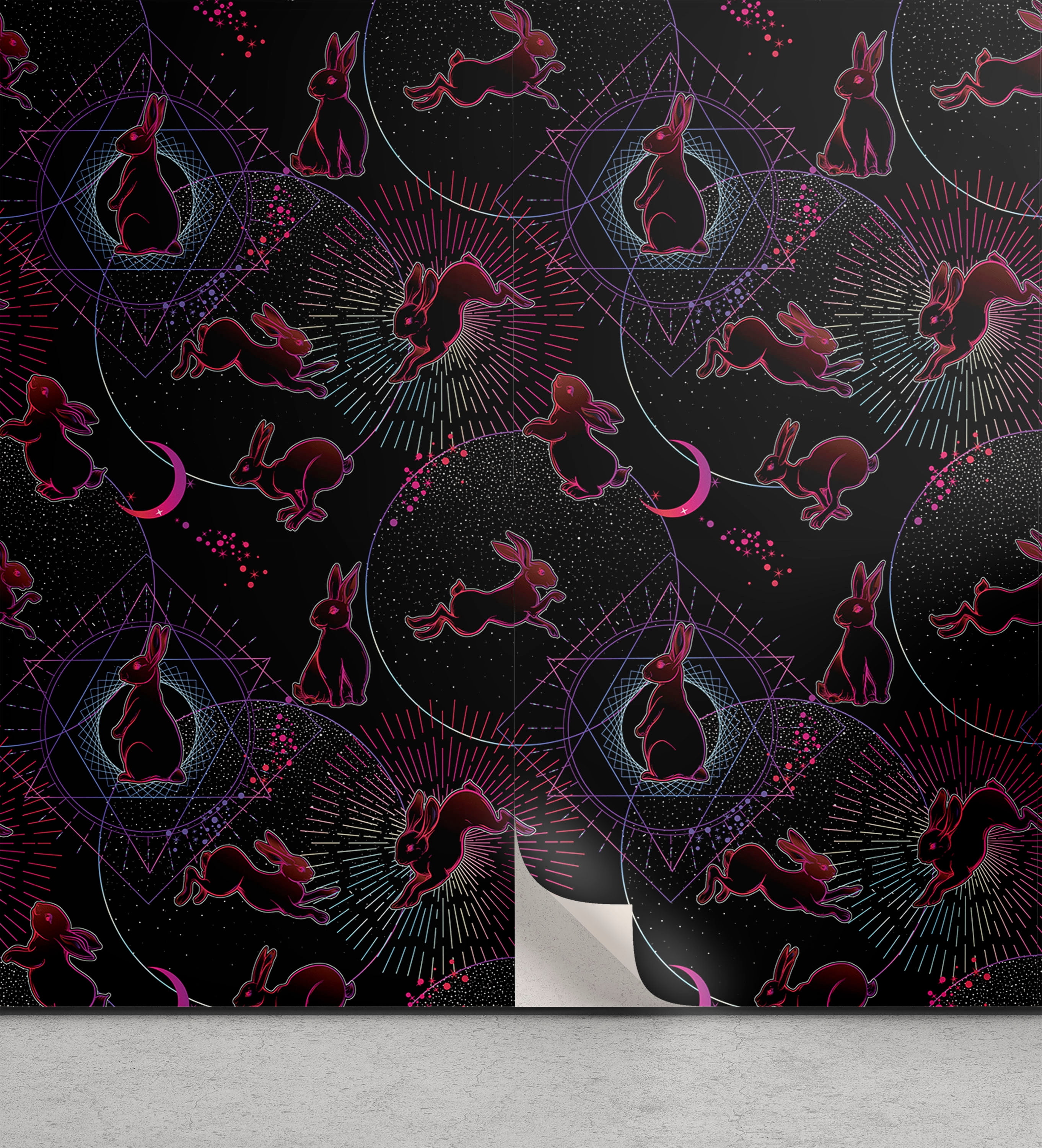 Ambesonne Psychedelic Peel & Stick Wallpaper for Home, Trippy Astro ...