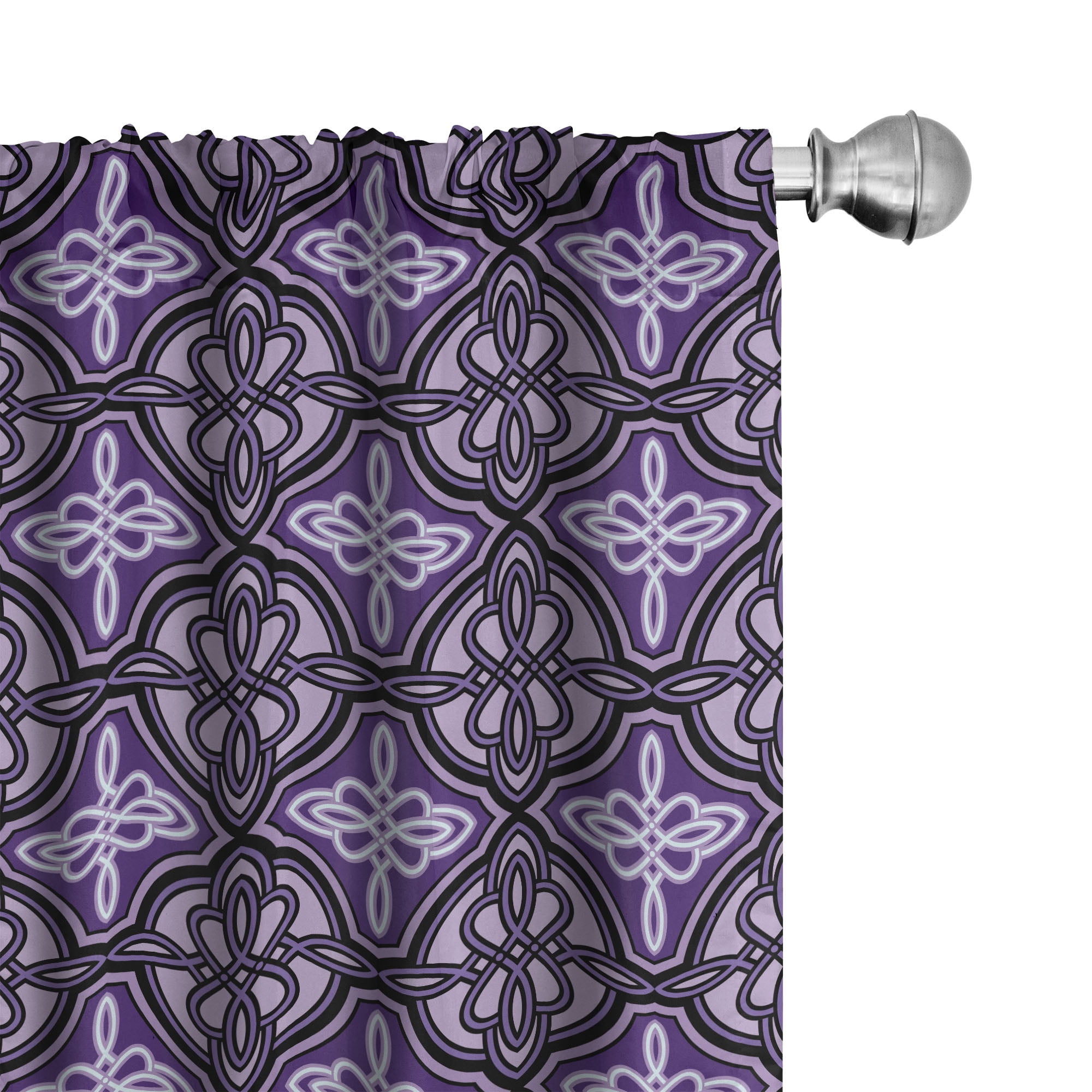 Ambesonne Purple Curtains, Celtic Knot Art, Pair of 28"x84", Violet ...