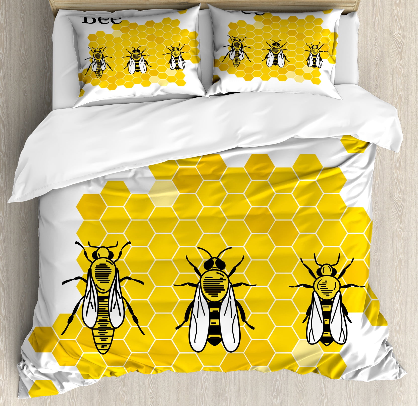 Ambesonne Queen Bee Duvet Cover Sets, Graphics of Drone Worker, 2-King ...