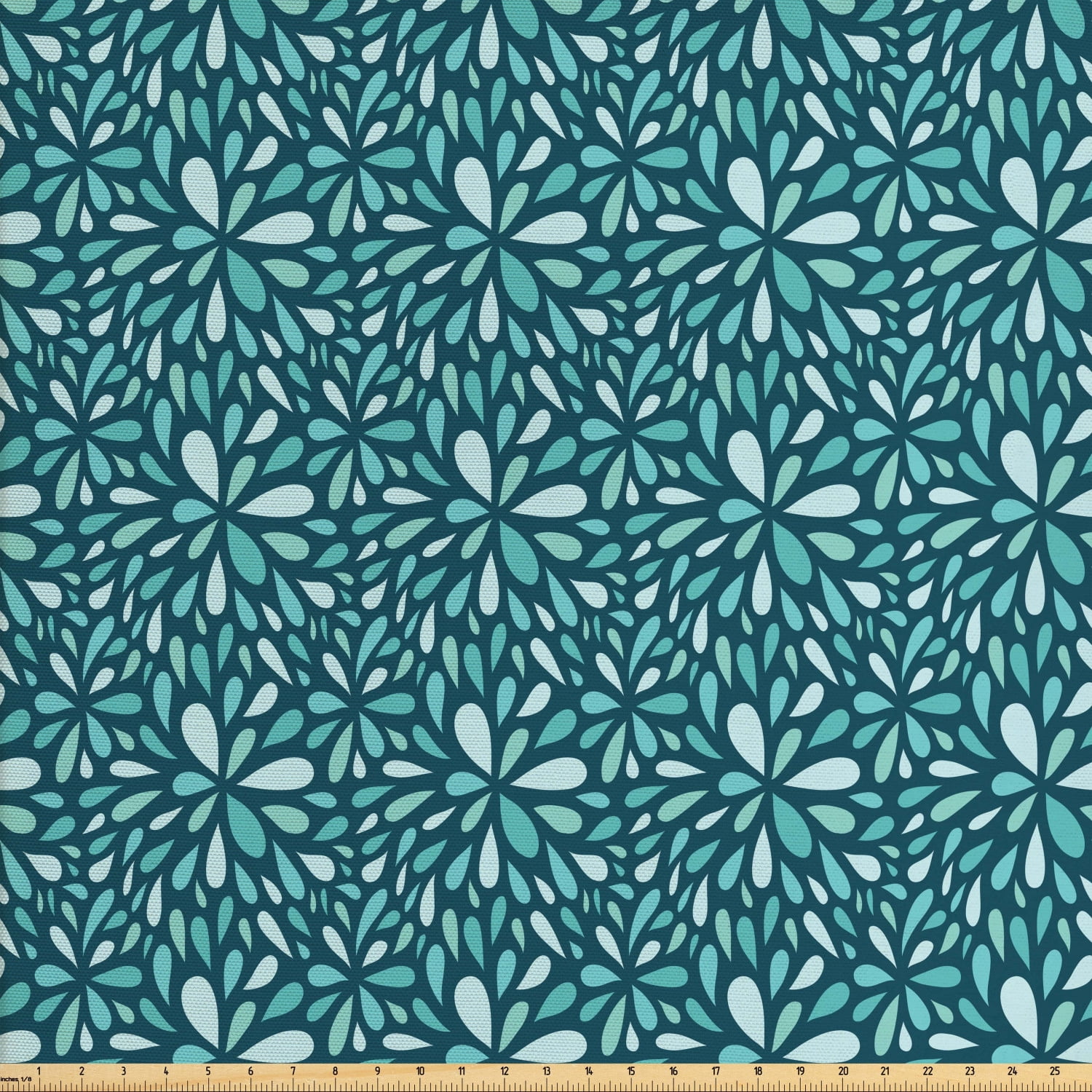 Ambesonne Rain Fabric by the Yard Upholstery, Messy Dahlia Flower Petal ...