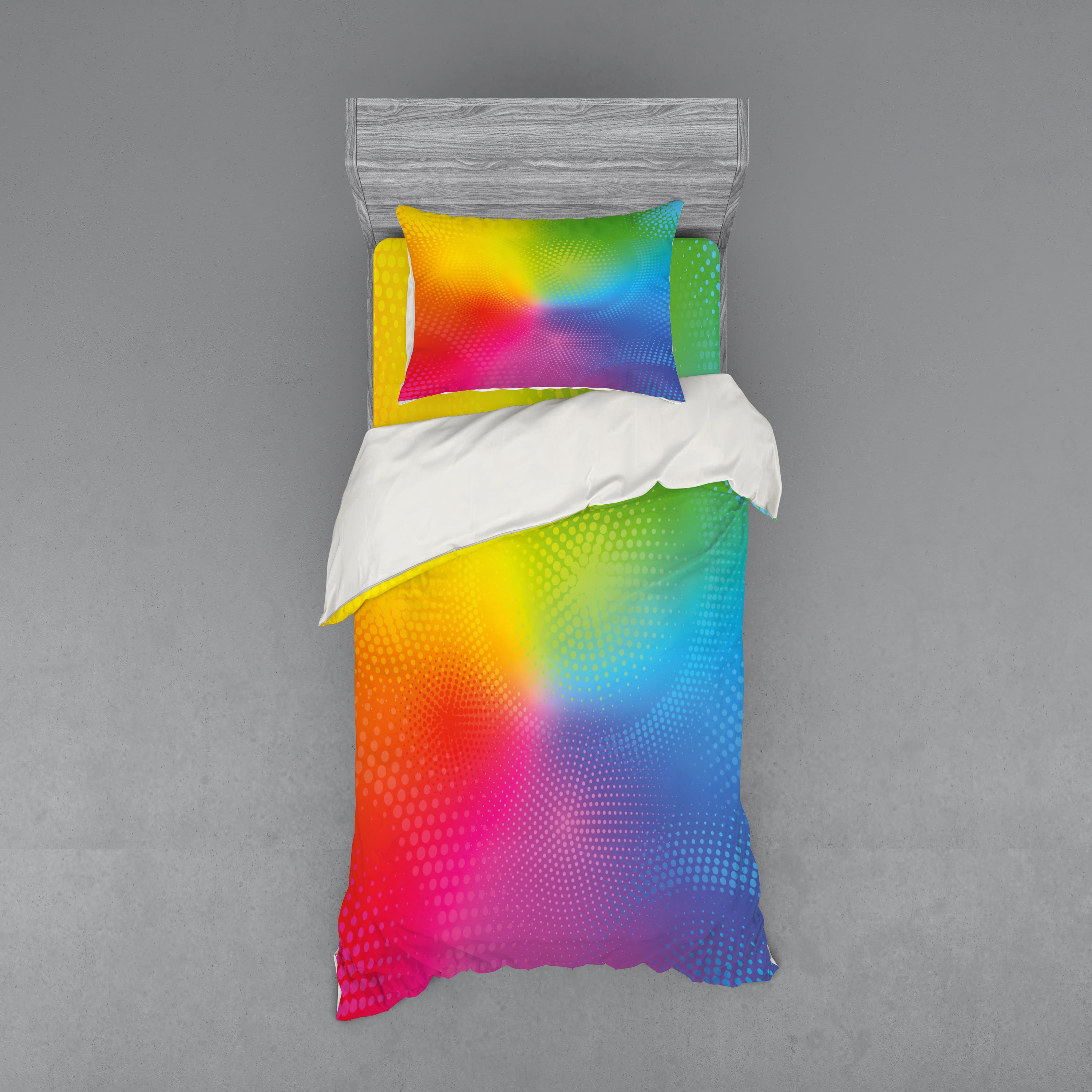 Ambesonne Rainbow Bedding Set 3 Pcs, Vibrant Radiant Colors, Twin XL ...