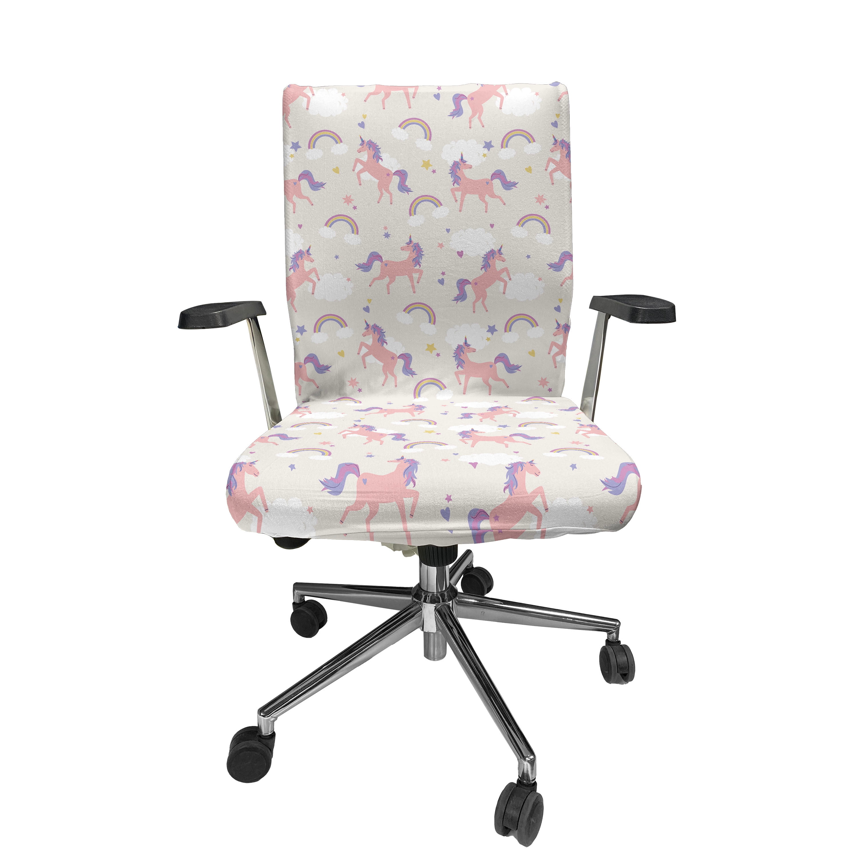 Ambesonne Rainbow Office Chair Cover Stretchable High Back, Dreamy ...