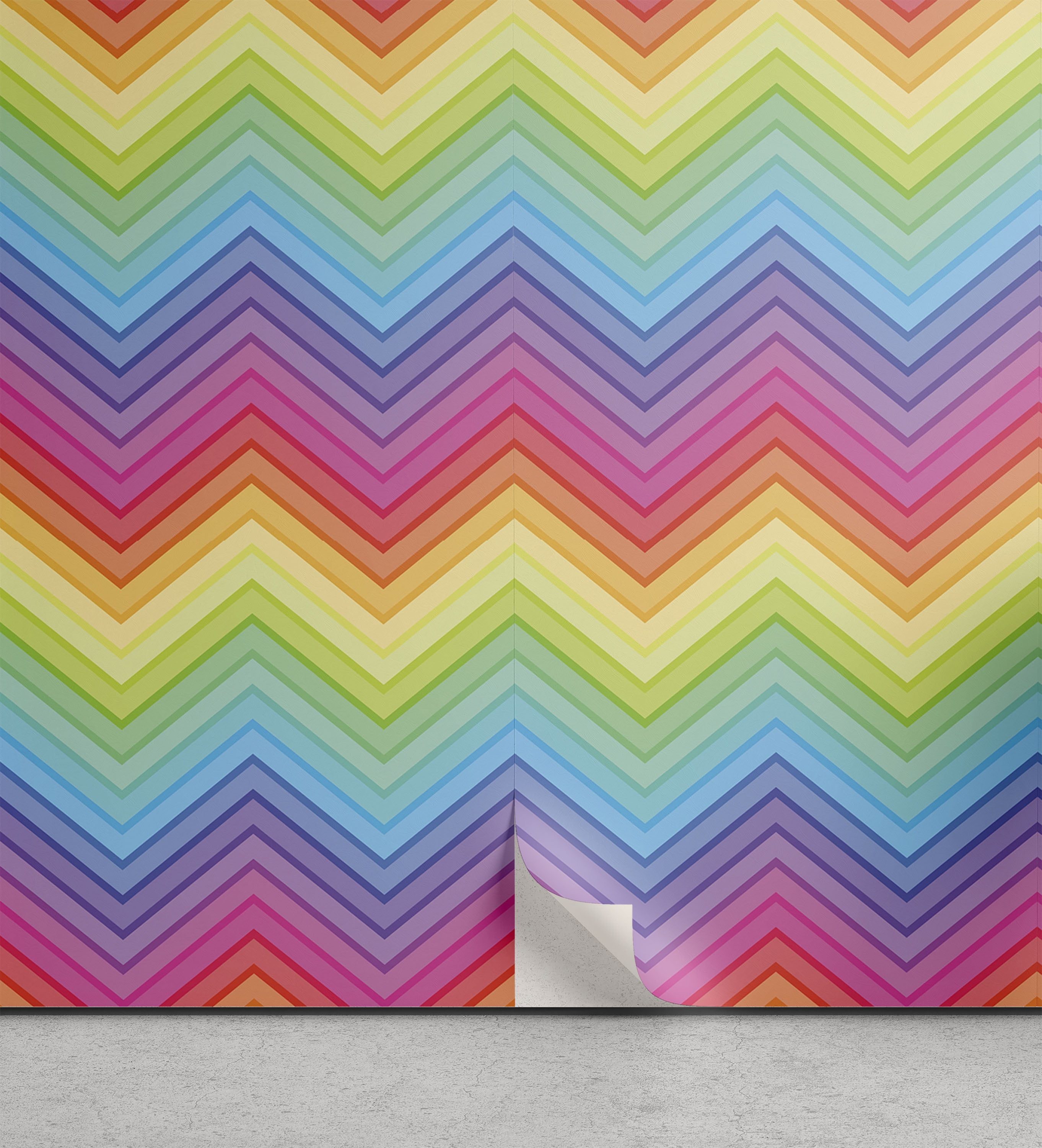 Ambesonne Rainbow Peel & Stick Wallpaper for Home, Colorful Vivid ...