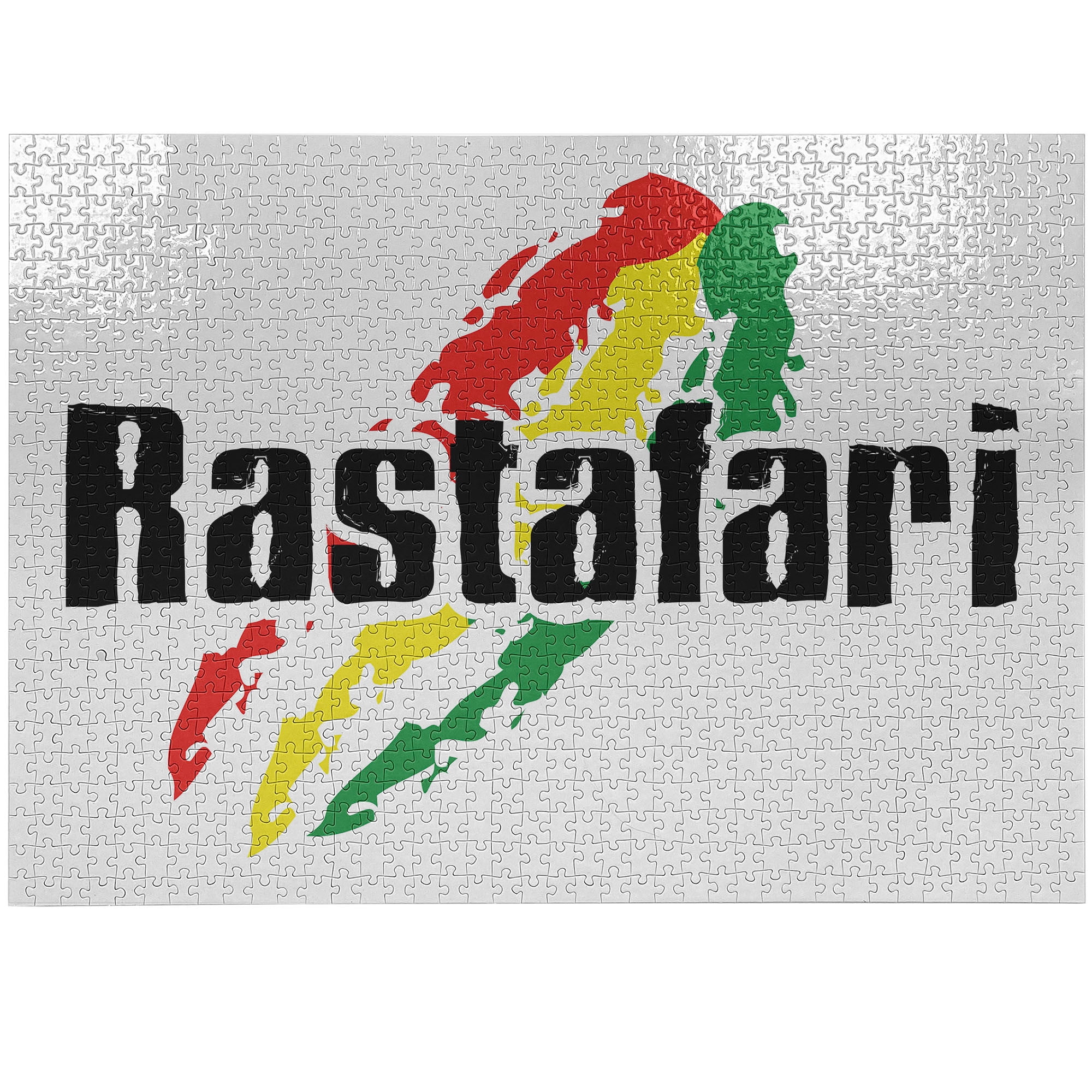 Ambesonne Rasta Jigsaw Puzzle Durable Cardboard, Grunge Rastafari Words ...