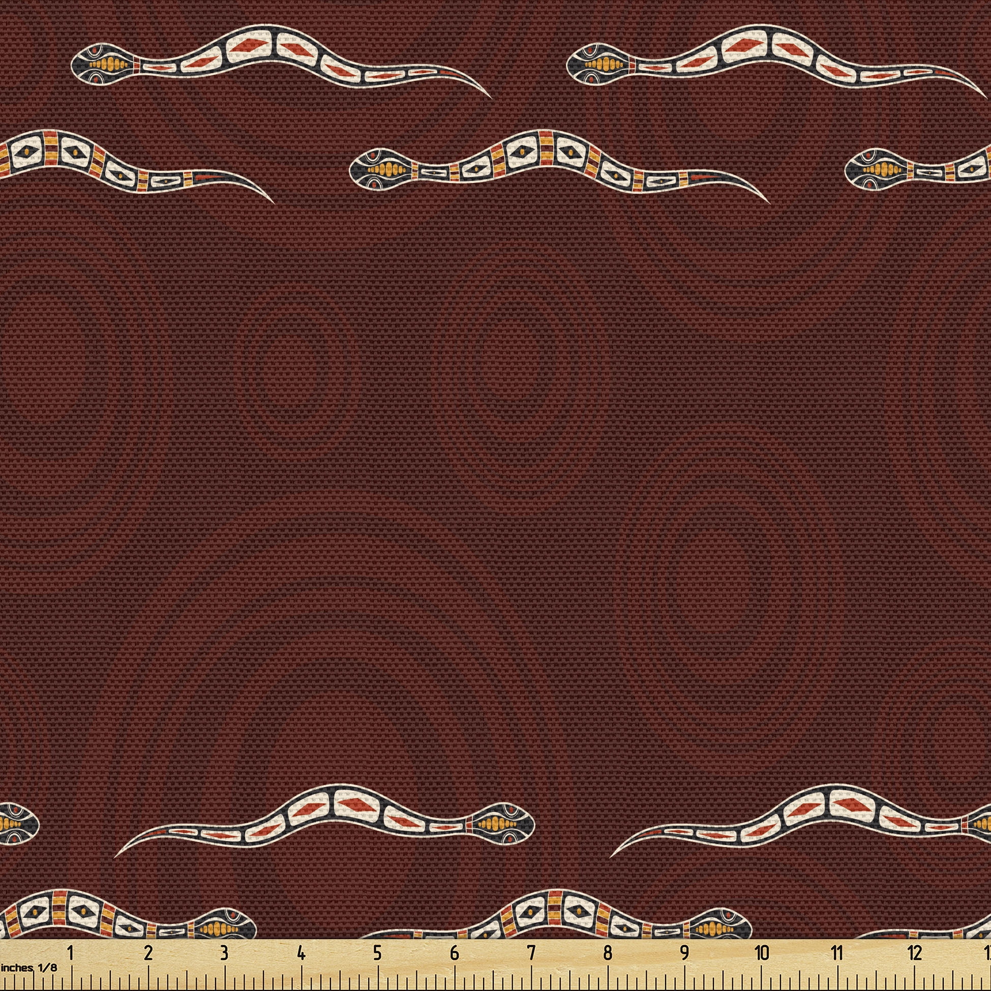 Ambesonne Reptile Fabric by the Yard Upholstery, Colorful Snakes ...
