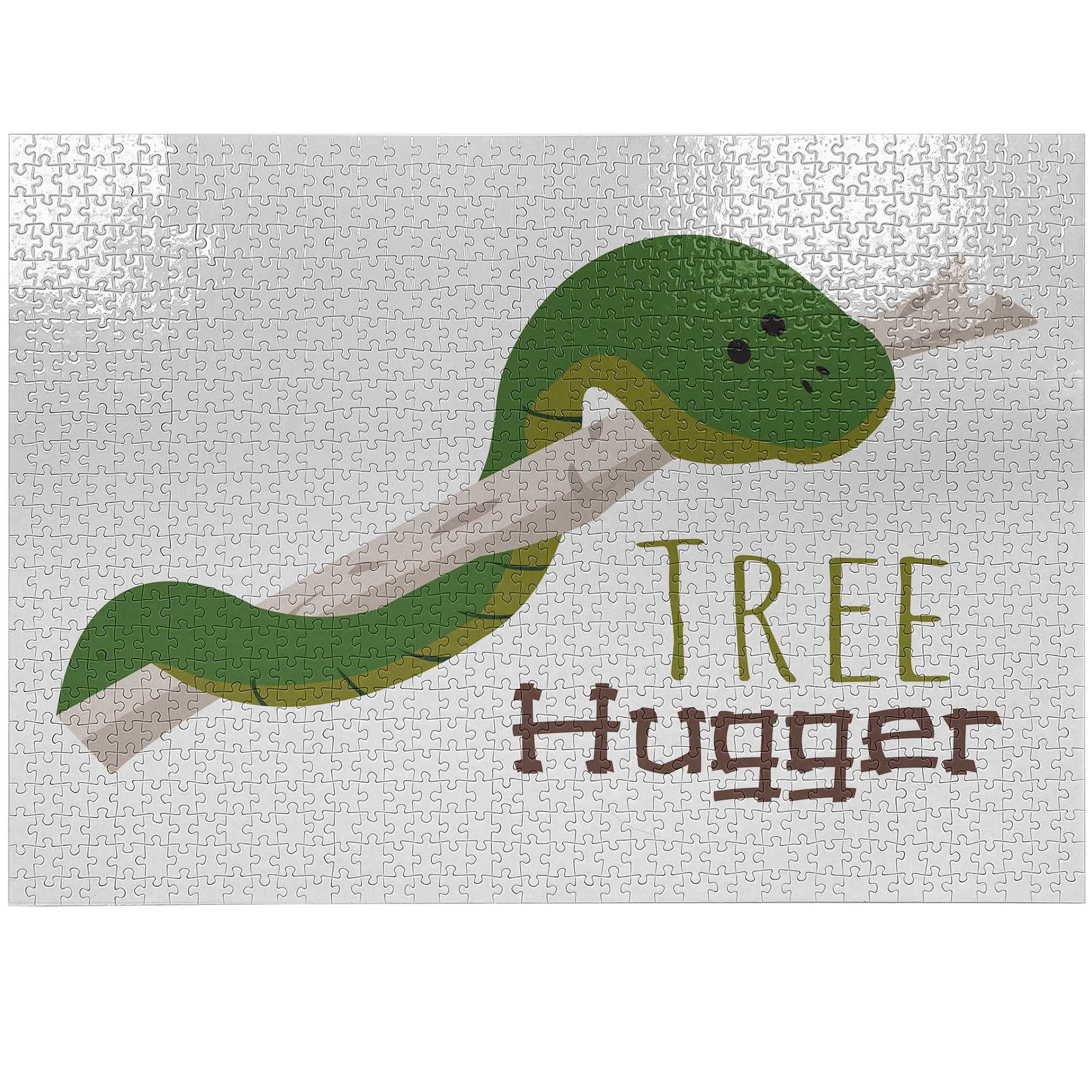 Ambesonne Reptile Jigsaw Puzzle, Cartoon Snake Mascot Love, Heirloom ...