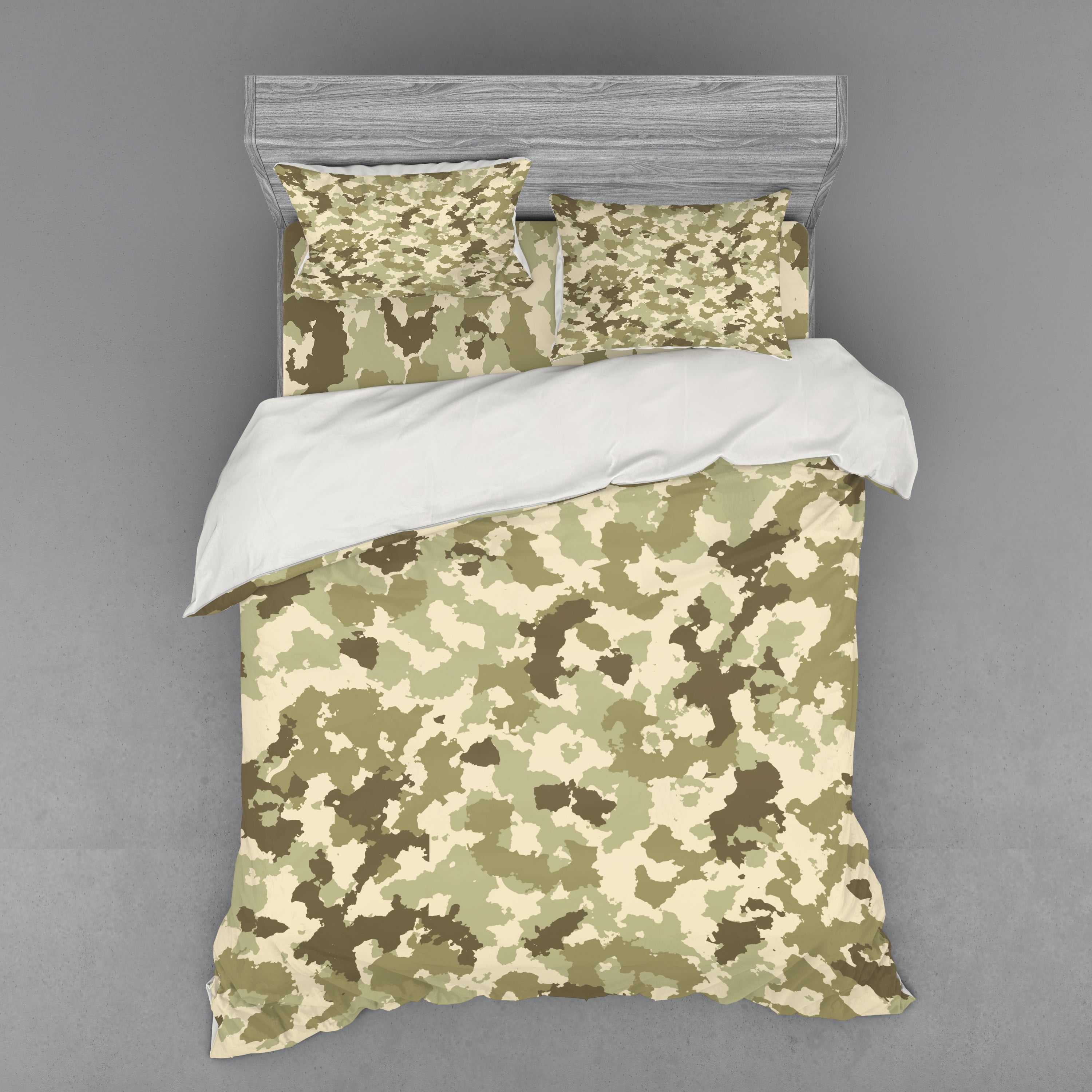 Ambesonne Retro Bedding Set 4 Pcs, Camouflage Survival Theme, Queen ...