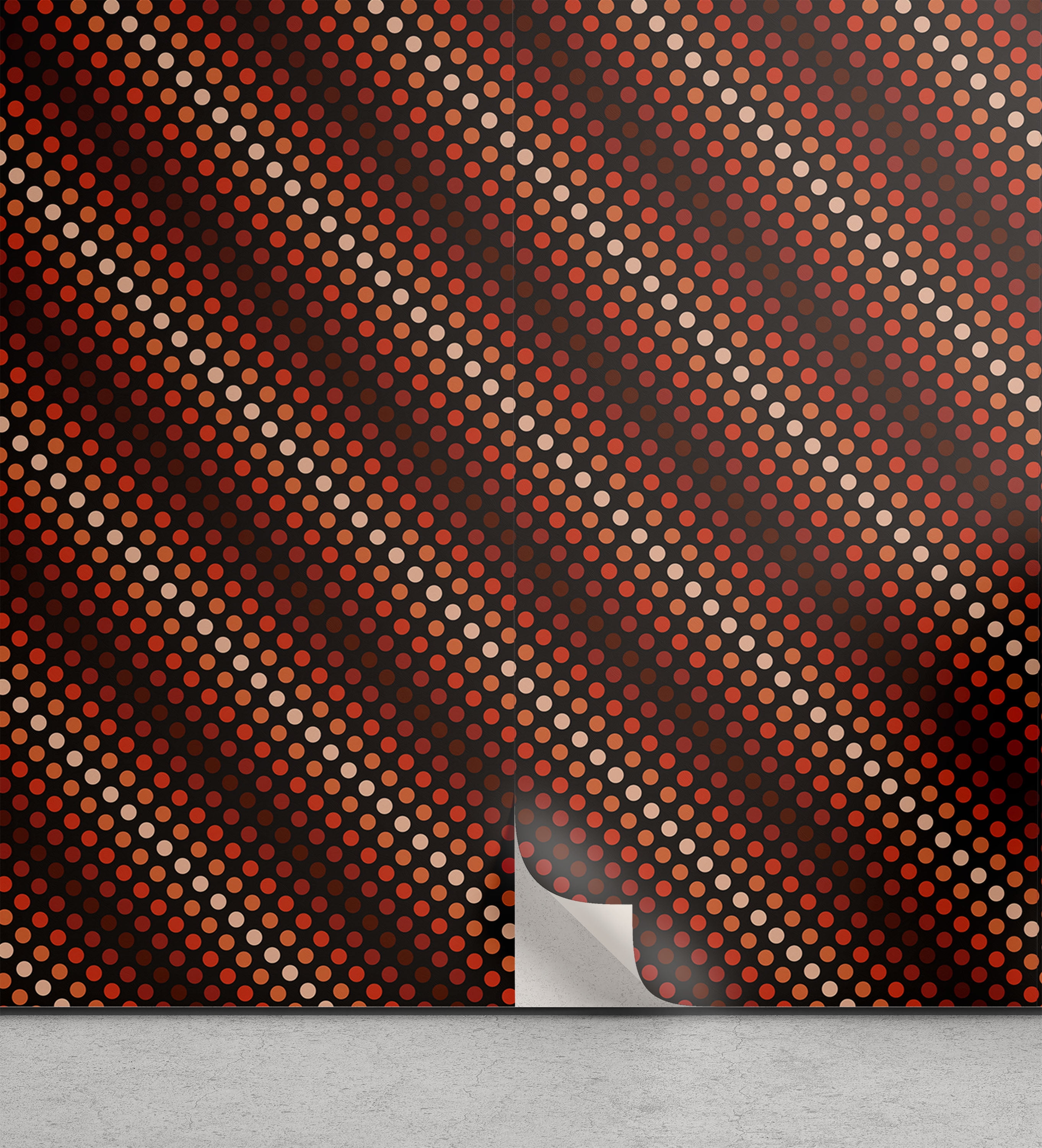 Ambesonne Retro Peel & Stick Wallpaper for Home, Nostalgic Polka Dots ...