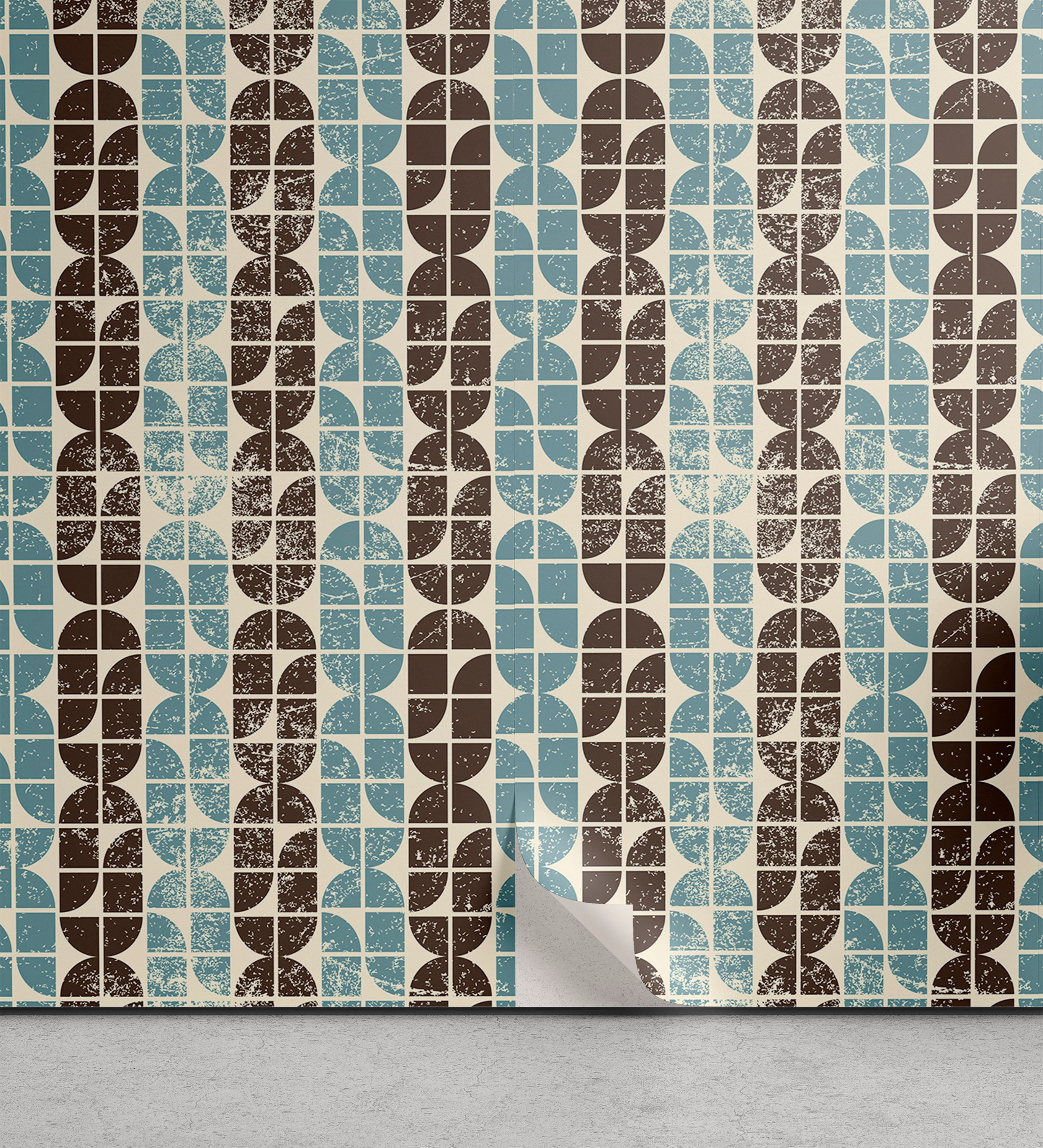 Ambesonne, Retro Peel & Stick Wallpaper for Home, Semicircle and Square ...
