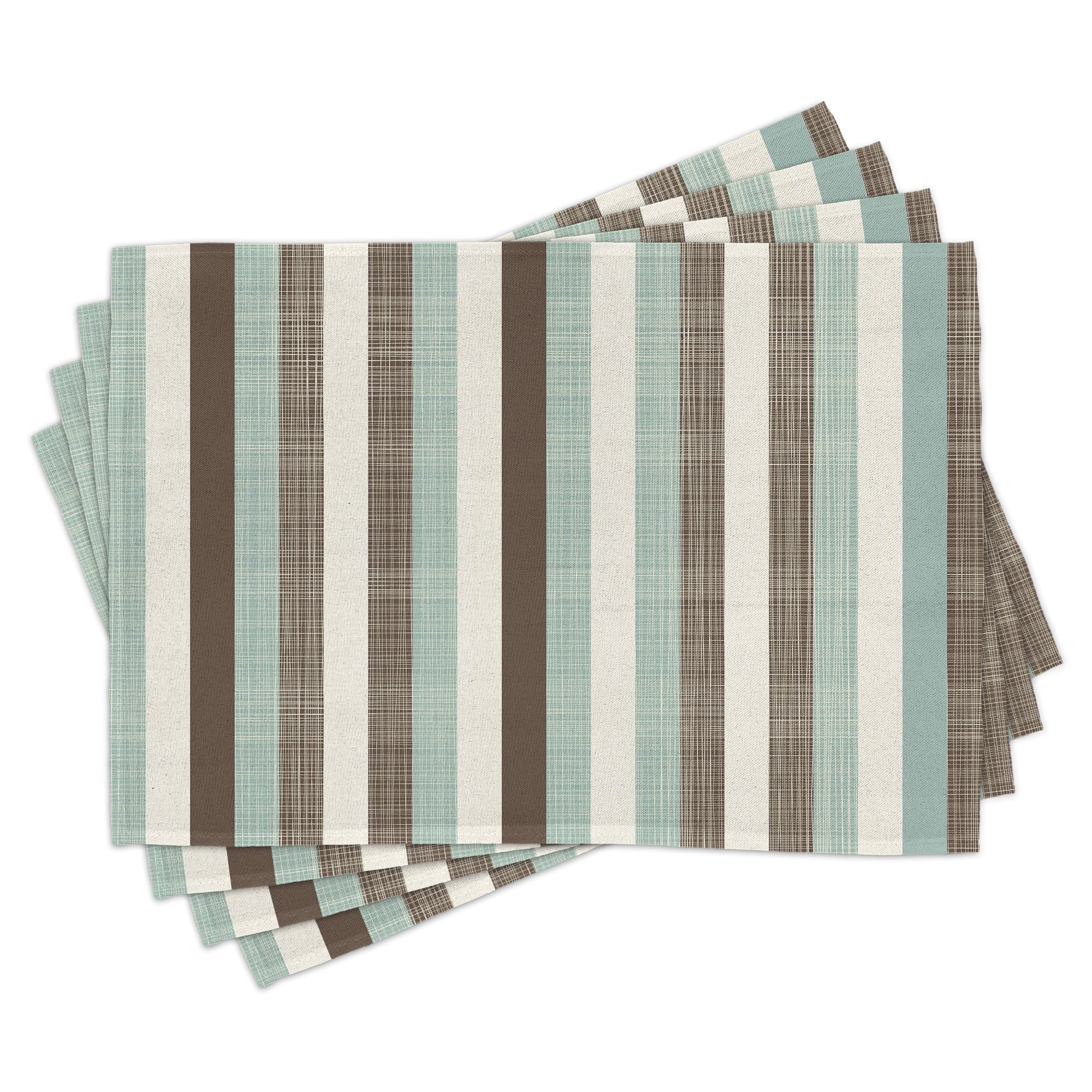 Ambesonne Retro Place Mats Set of 4, Striped Classical Old, Standard ...