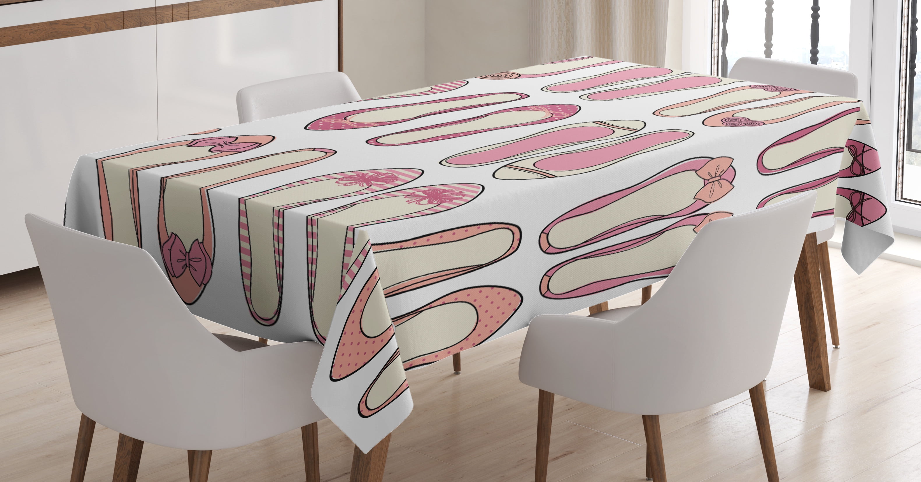 Ambesonne Retro Tablecloth Rectangular Table Cover, Ballerina Ballet ...