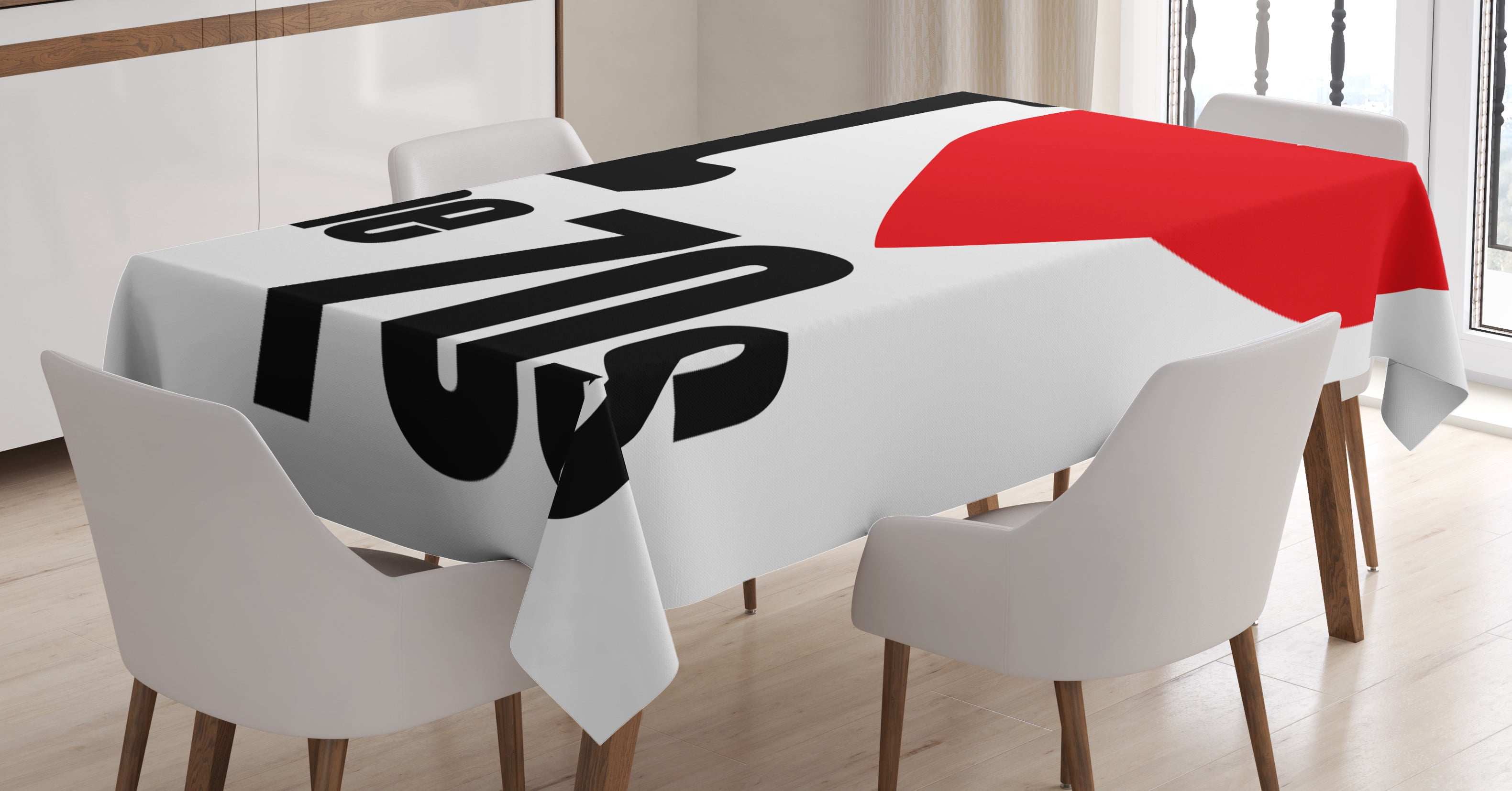 Ambesonne Retro Tablecloth Rectangular Table Cover, I Love the 70s ...