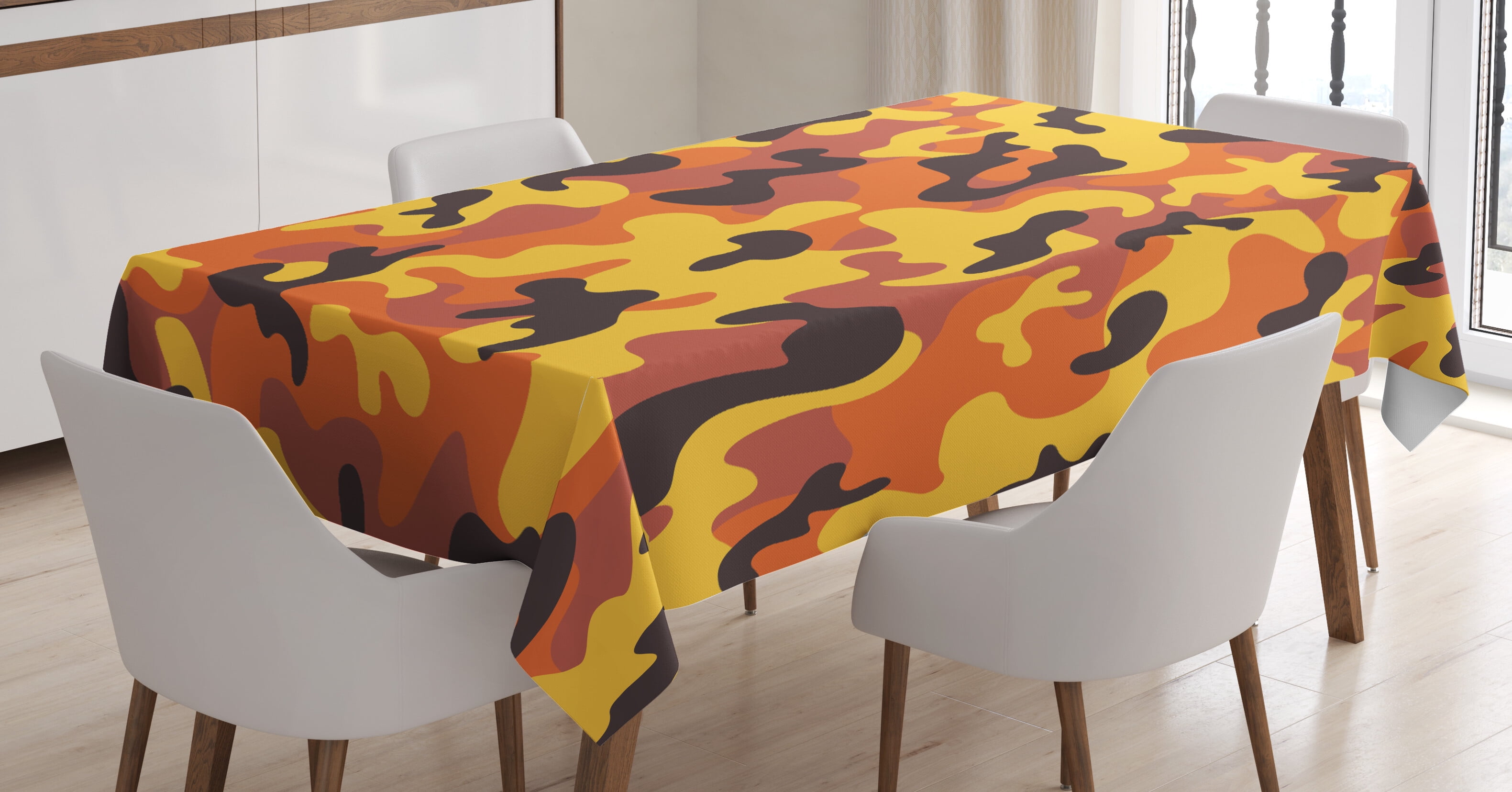 Ambesonne Retro Tablecloth Rectangular Table Cover, Lively Colorful ...