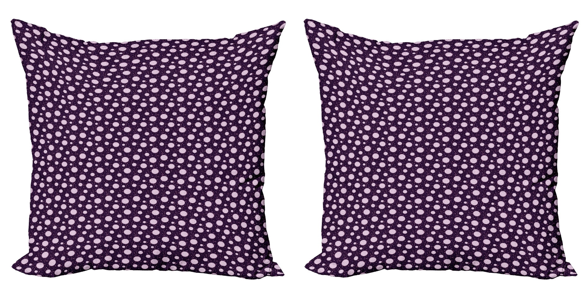 Ambesonne Retro Throw Pillow Cover 2 Pack, Circles Dots Short Lines, 18 ...