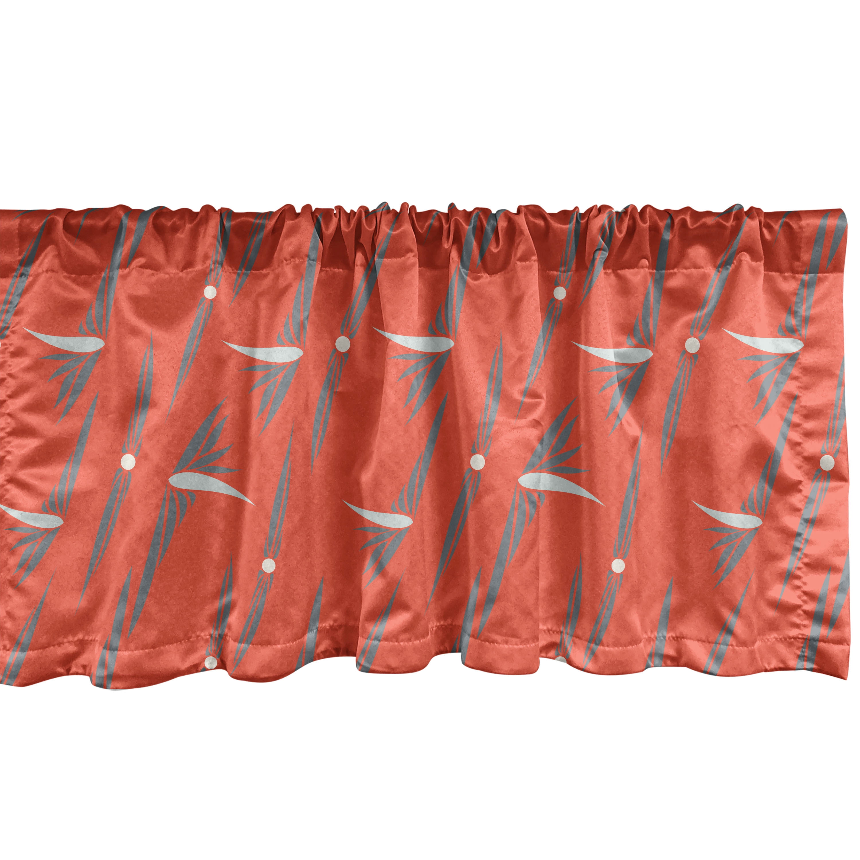 Ambesonne Retro Window Valance, Abstract Composition of Floral Motifs ...