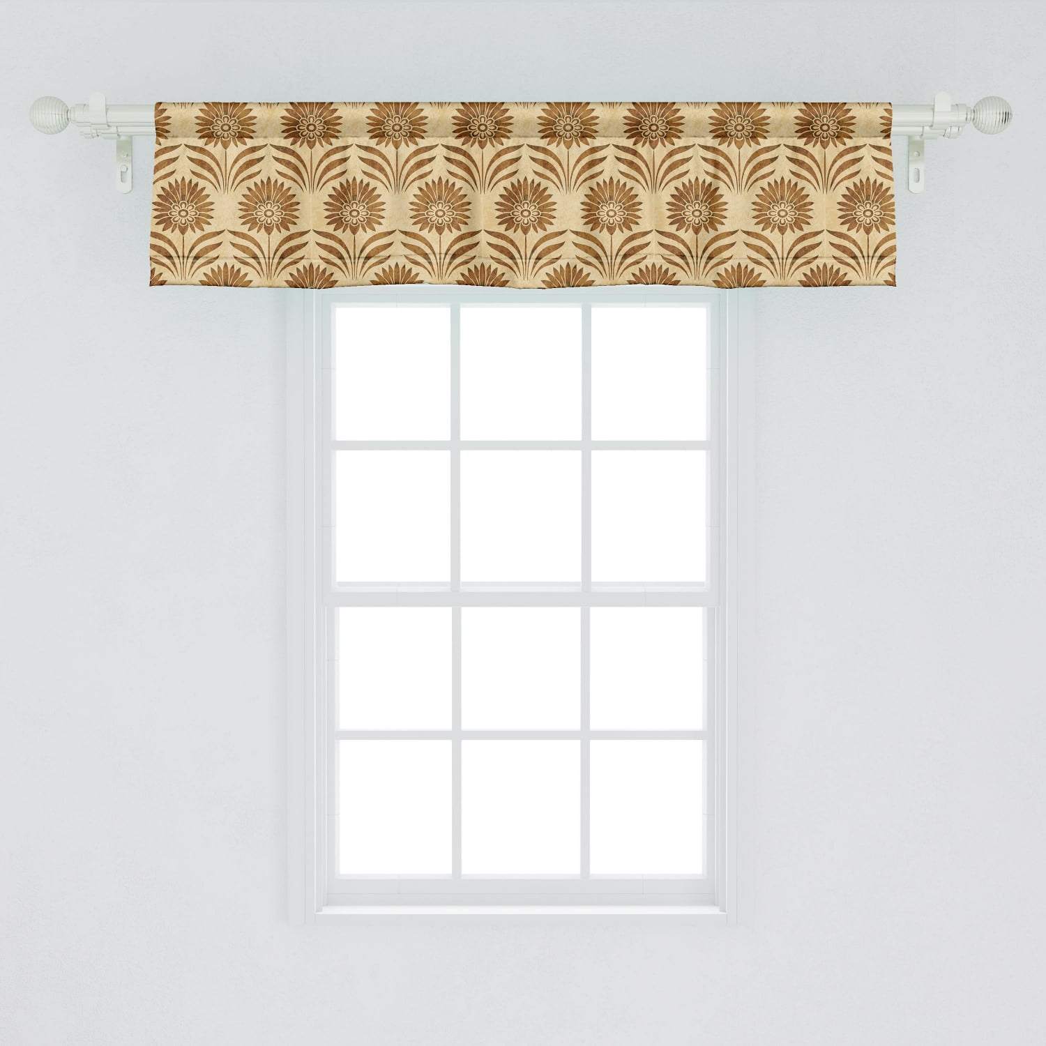 Ambesonne Retro Window Valance, Art Deco Inspired Primitive Pattern of ...
