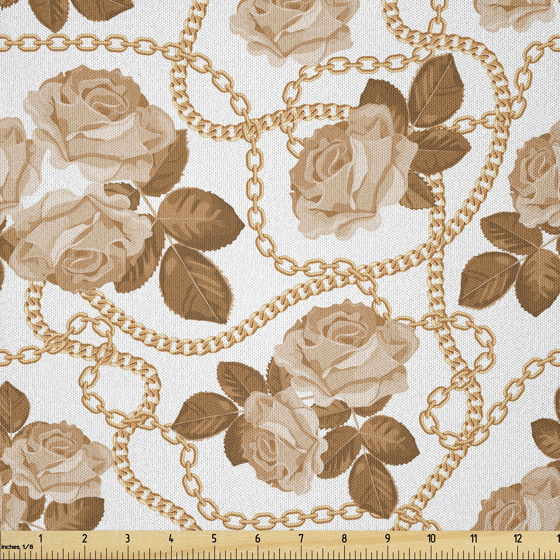 Ambesonne Romantic Fabric by the Yard Microfiber, Monotone Budding ...