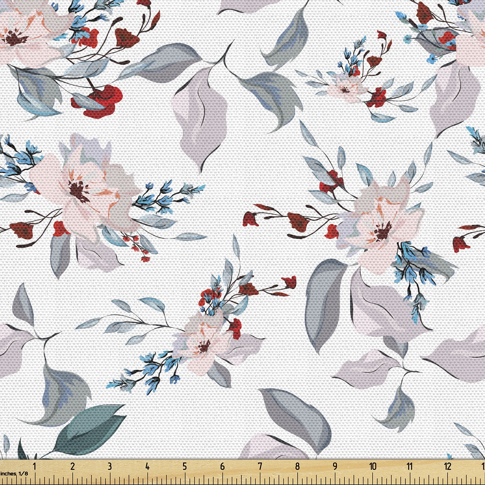 Ambesonne Romantic Fabric by the Yard Upholstery, Soft Pastel Bouquet ...