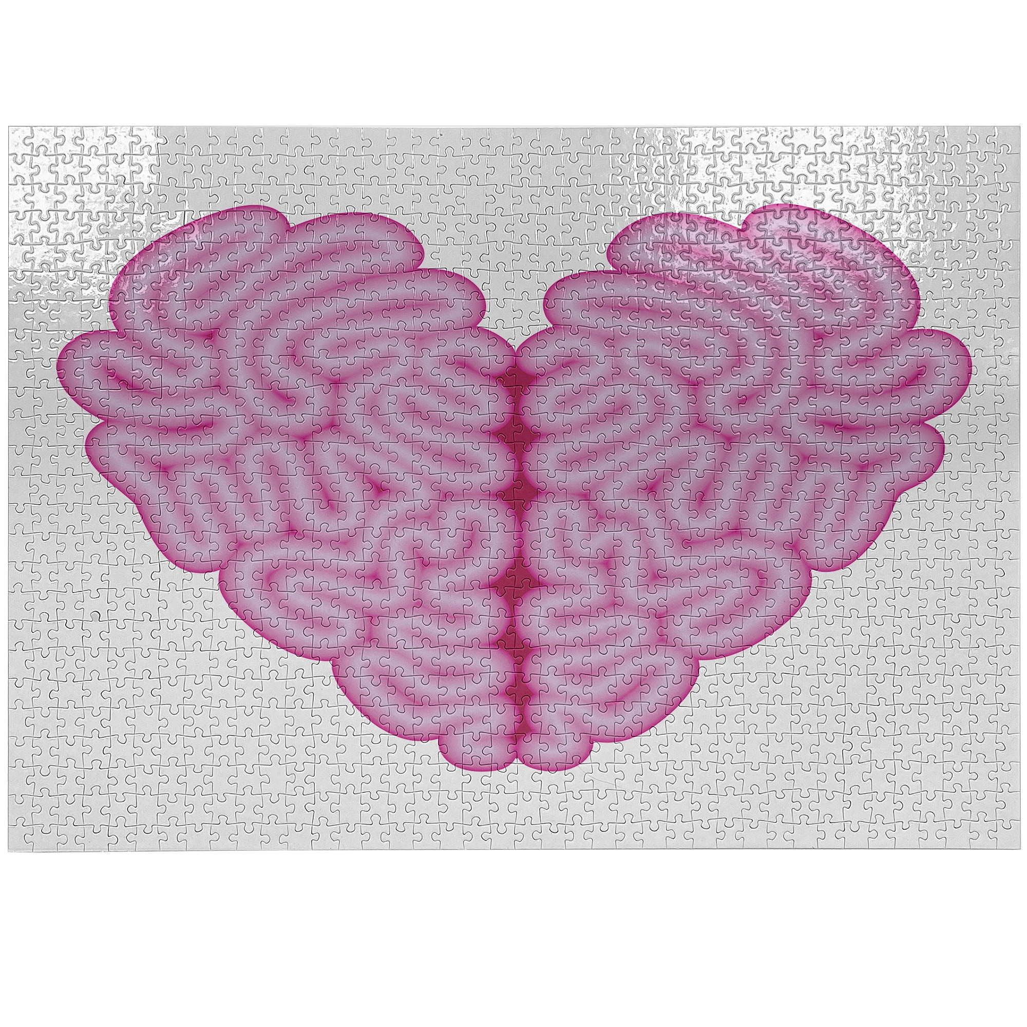 Ambesonne Romantic Jigsaw Puzzle, Brain Look Simple Heart, Heirloom ...