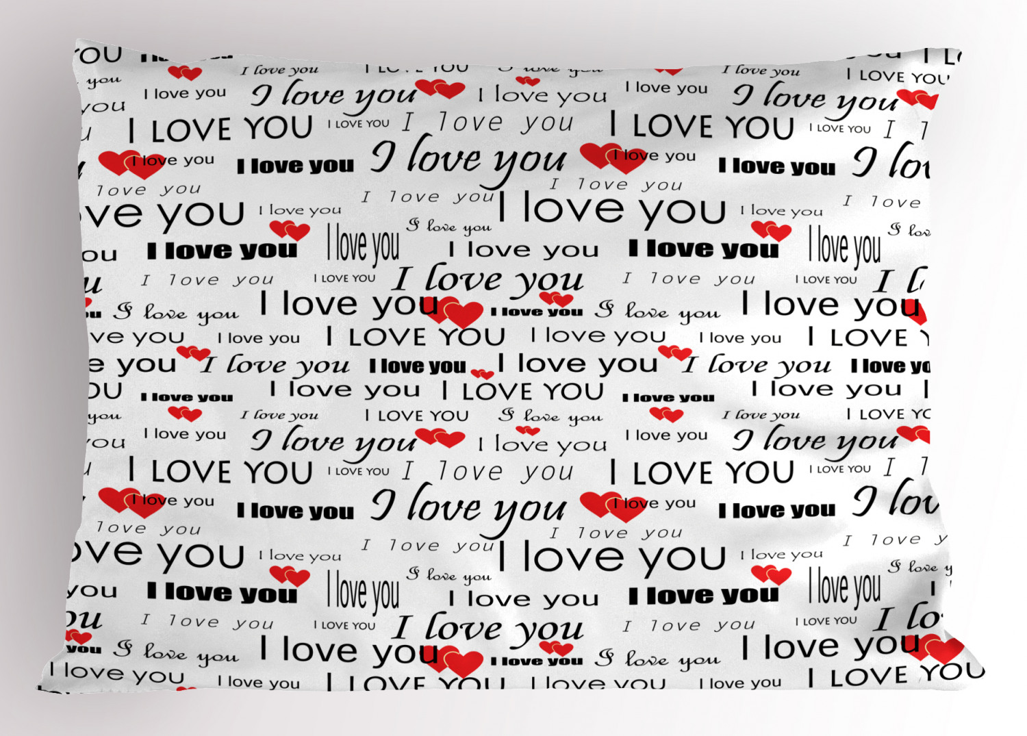 Ambesonne Romantic Pillow Sham, Romance Couple Love, 26" X 20 ...