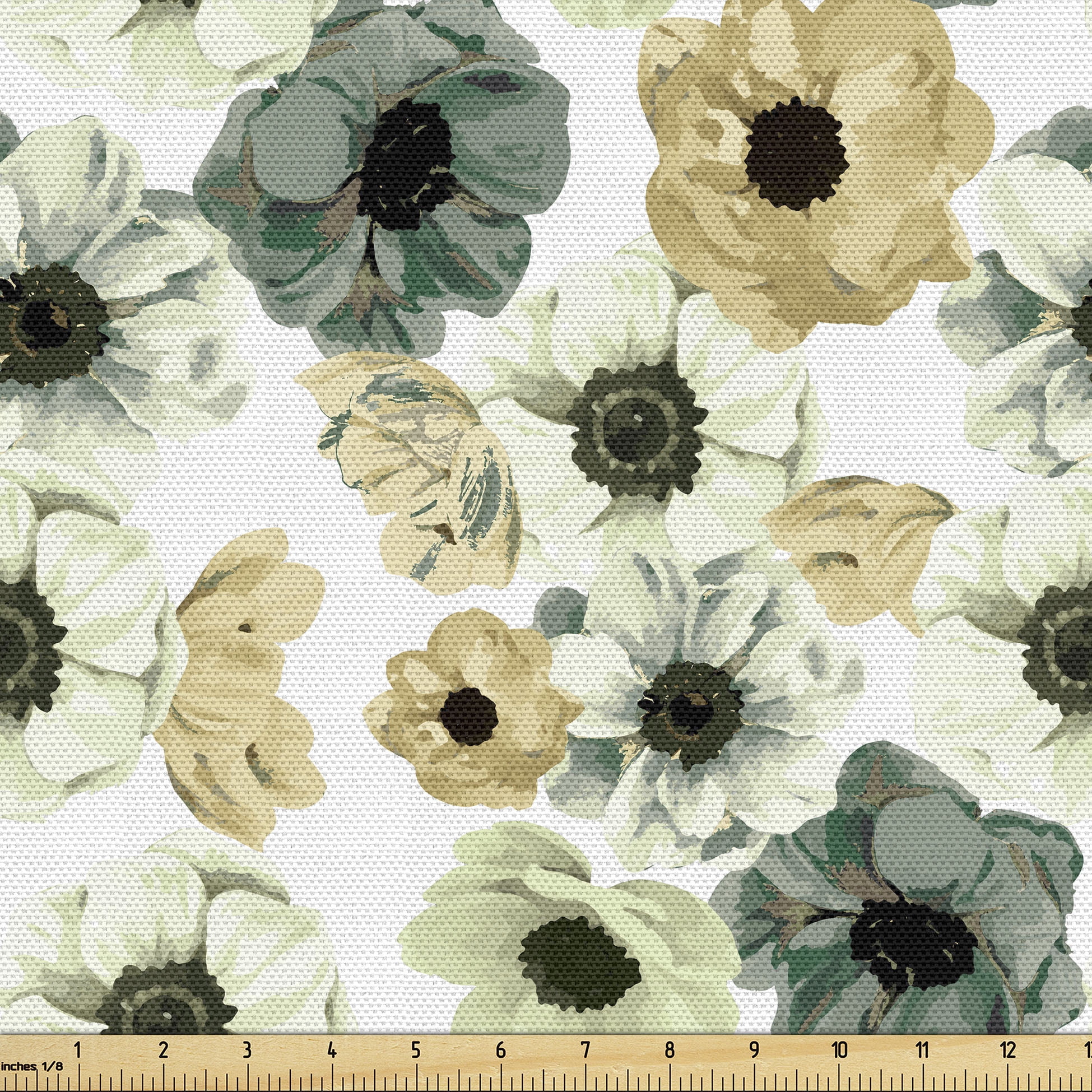Ambesonne Romantic Vibes Fabric by the Yard Upholstery, Garden Floral ...