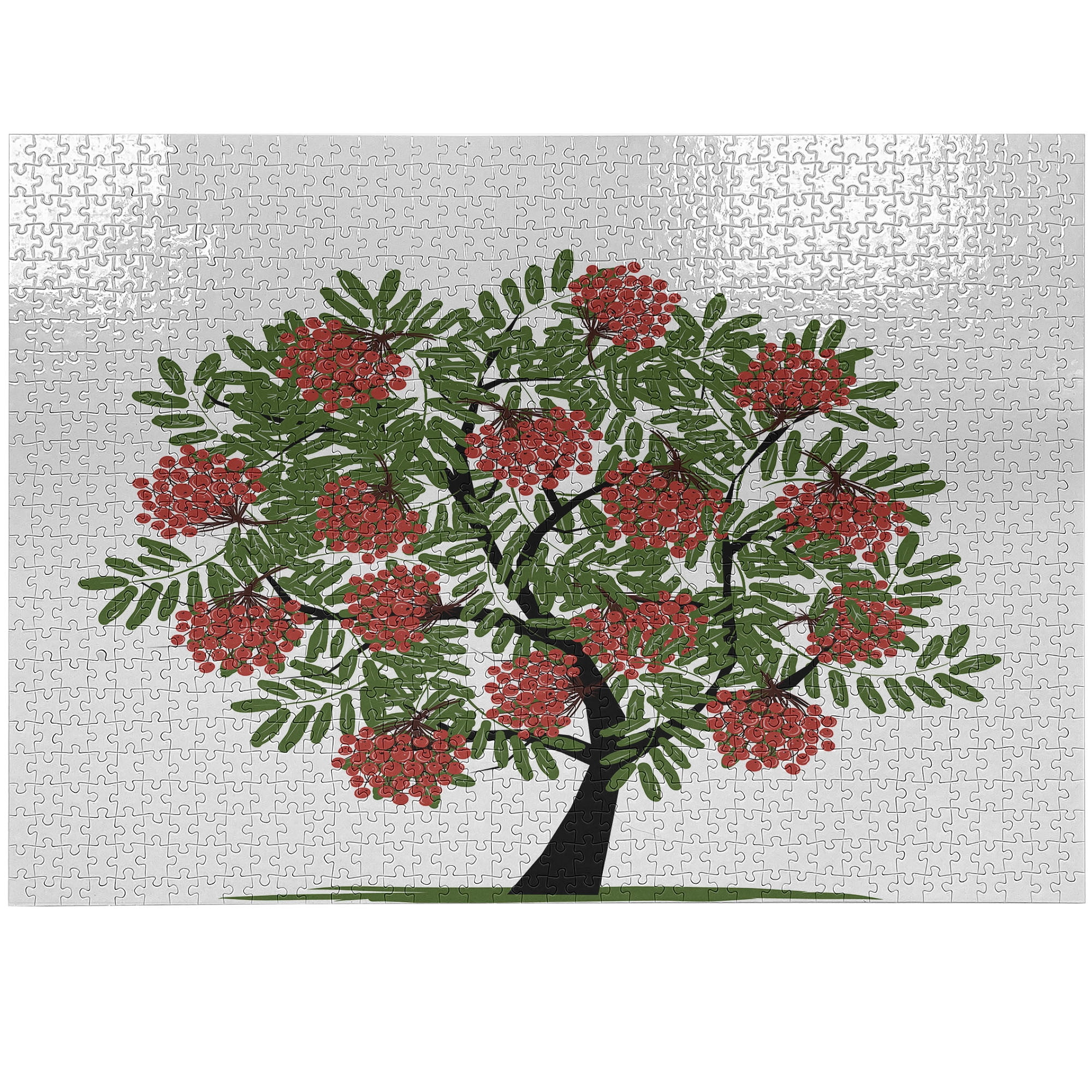 Ambesonne Rowan Jigsaw Puzzle, Tree Full of Fruits Art, Heirloom ...
