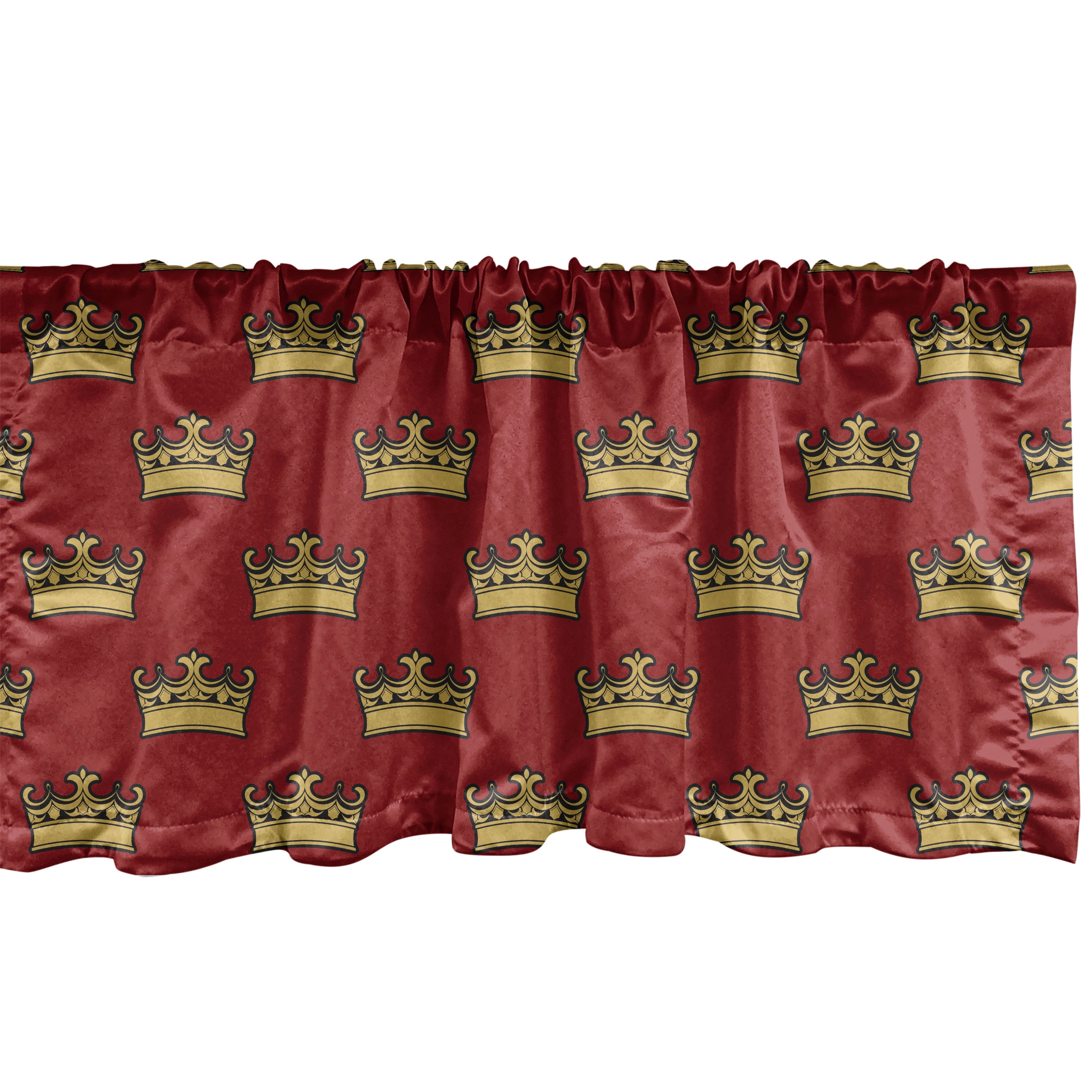 Ambesonne Royal Window Valance, Nobility Sign Crown Pattern, 54" X 12 ...