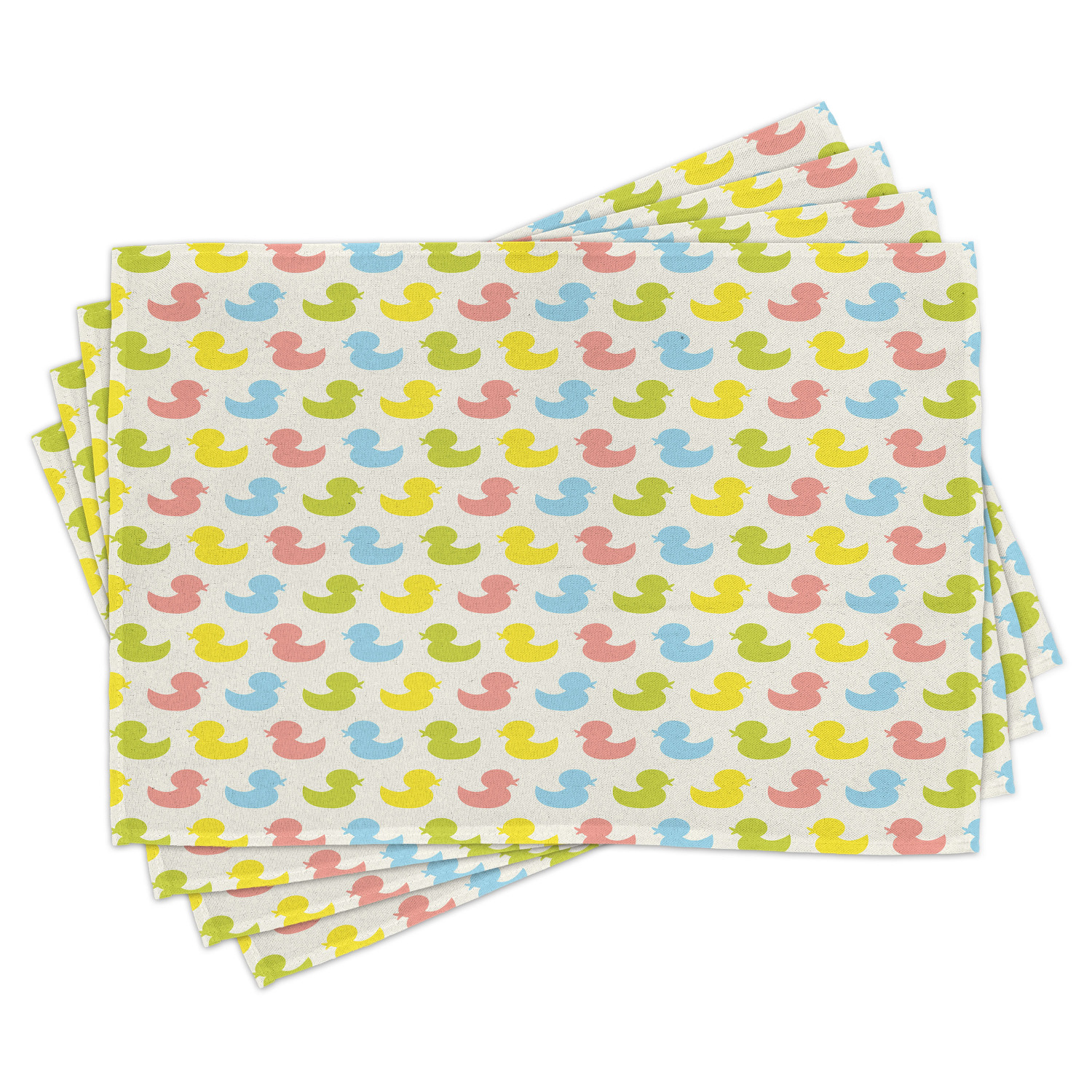 Ambesonne Rubber Duck Place Mats Set of 4, Colorful Art, Standard Size ...