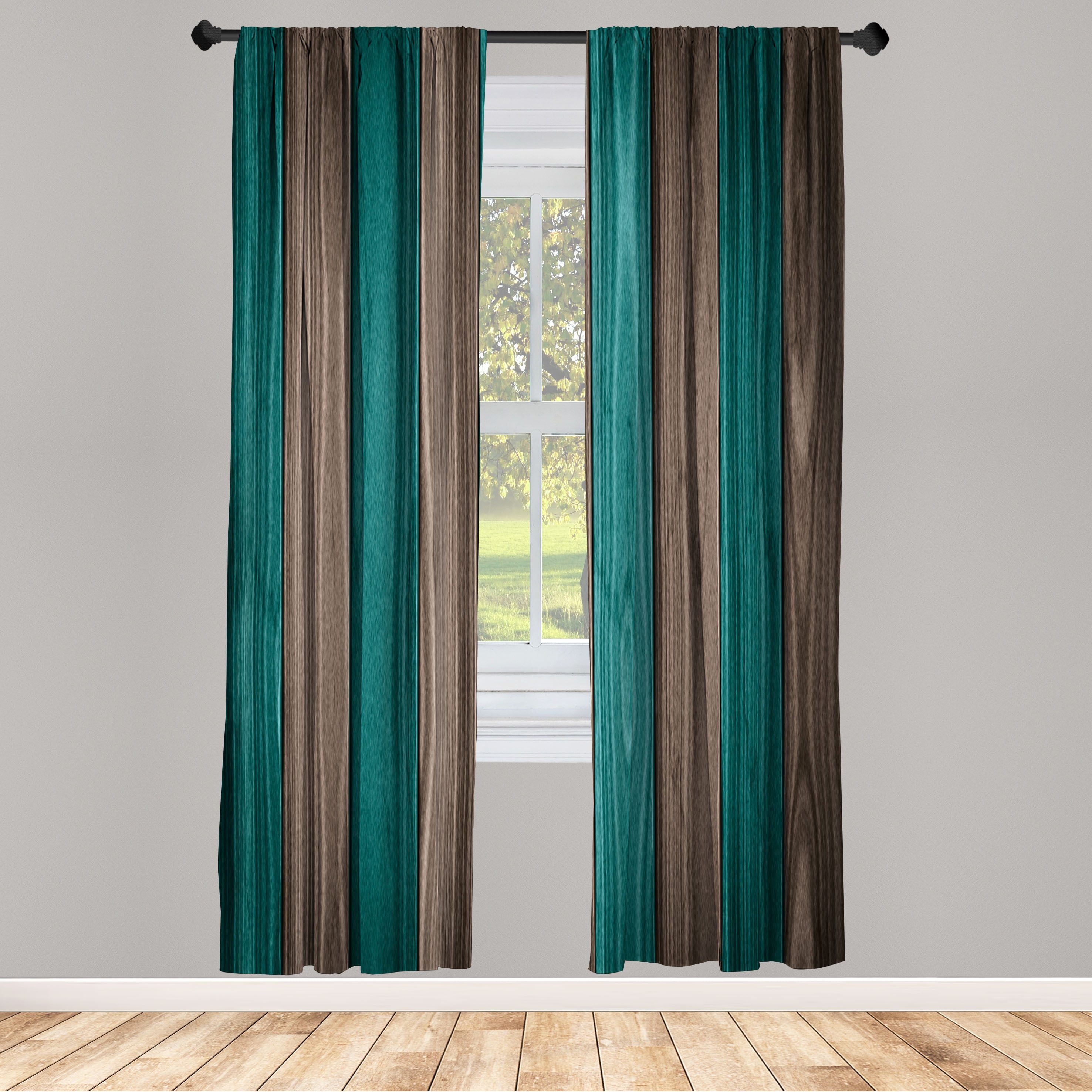 Ambesonne Rustic Curtains, Vertical Cottagecore Artwork, Pair of 28"x63 ...