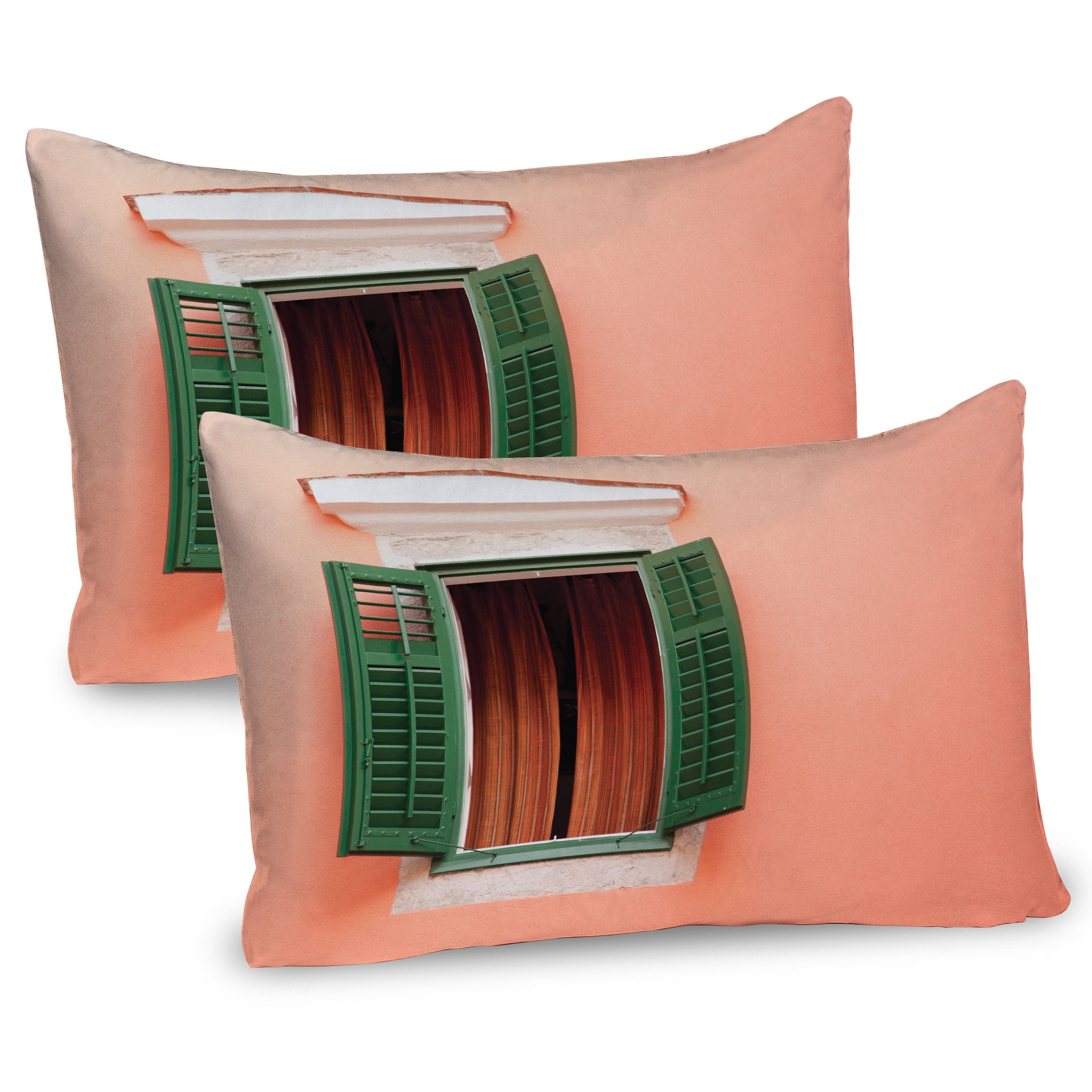 Ambesonne Rustic Pillow Sham 2 Pack, Old Retro House Shutters, 36"x20 ...