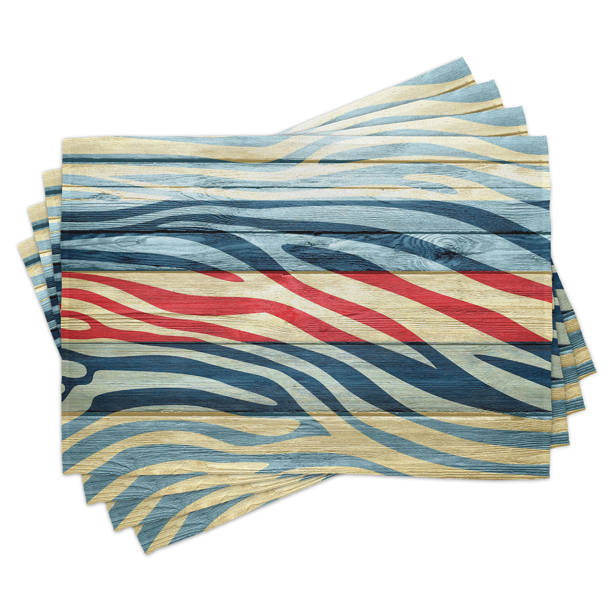 Ambesonne Rustic Place Mats Set of 4, Country Zebra on Wood, Standard ...
