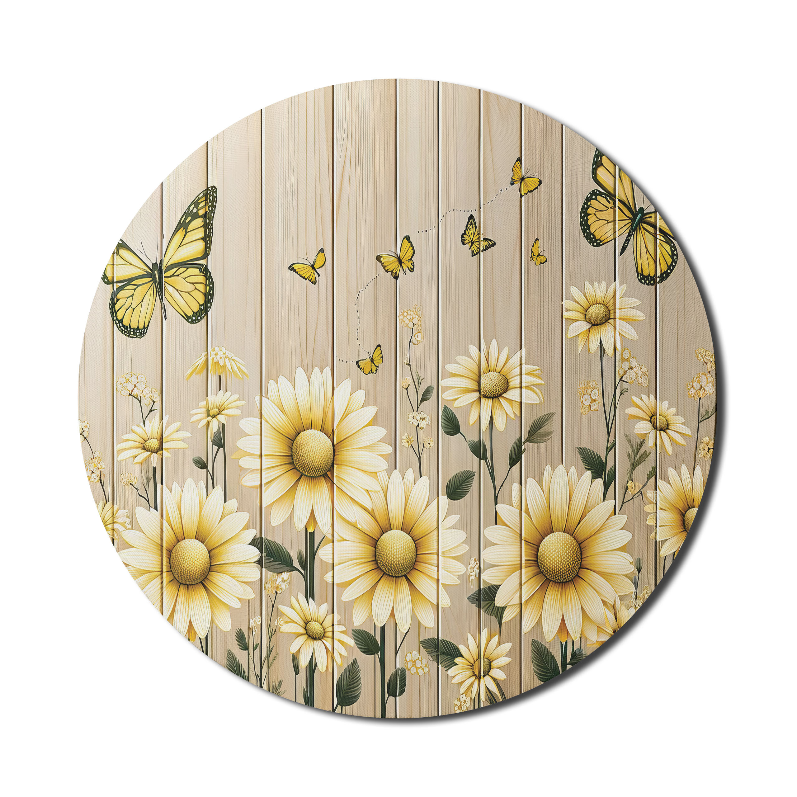 Ambesonne Rustic Round Mouse Pad for Computers, Cottagecore Sunflower ...