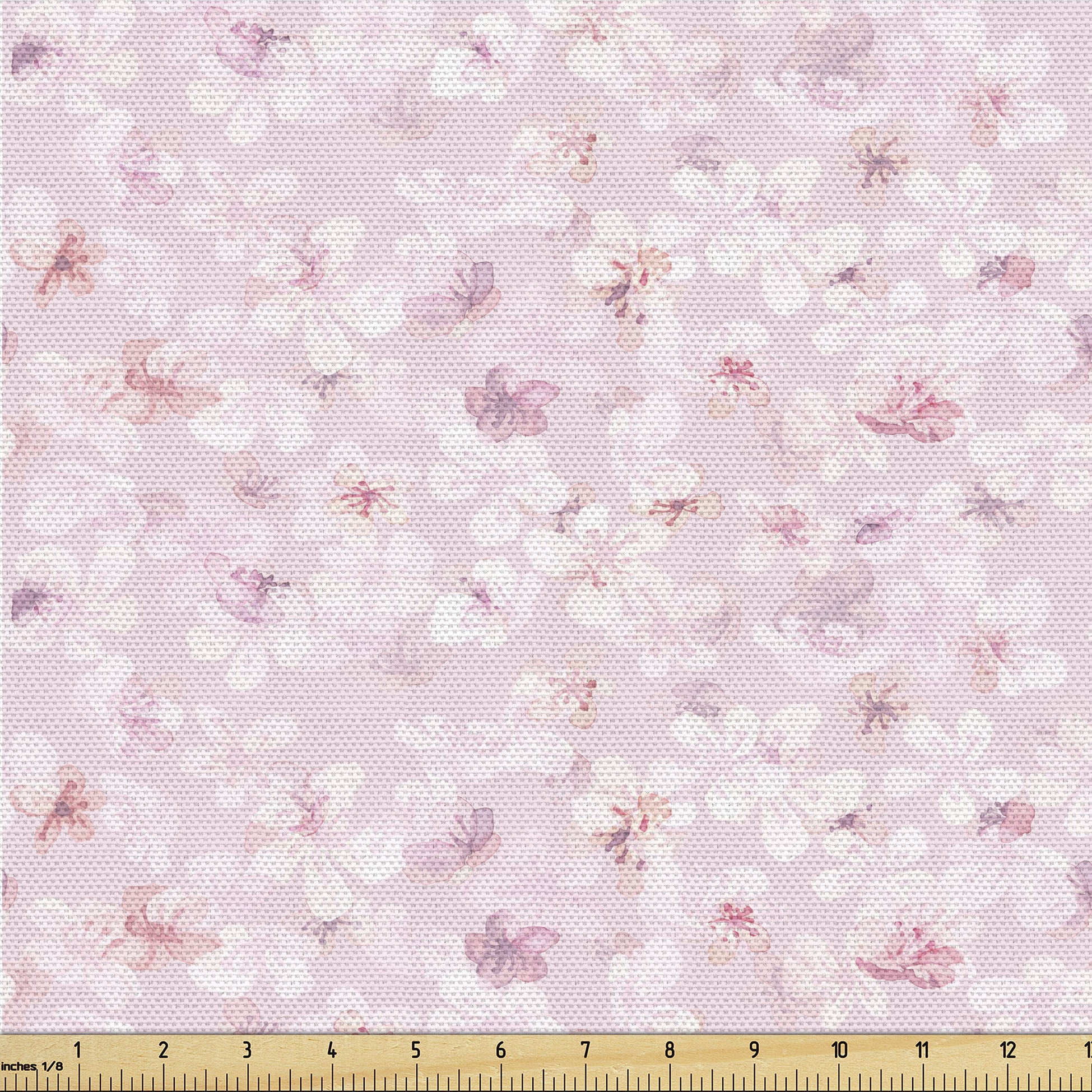 Ambesonne Sakura Fabric by the Yard, Traditional Cherry Blossom, 10 ...