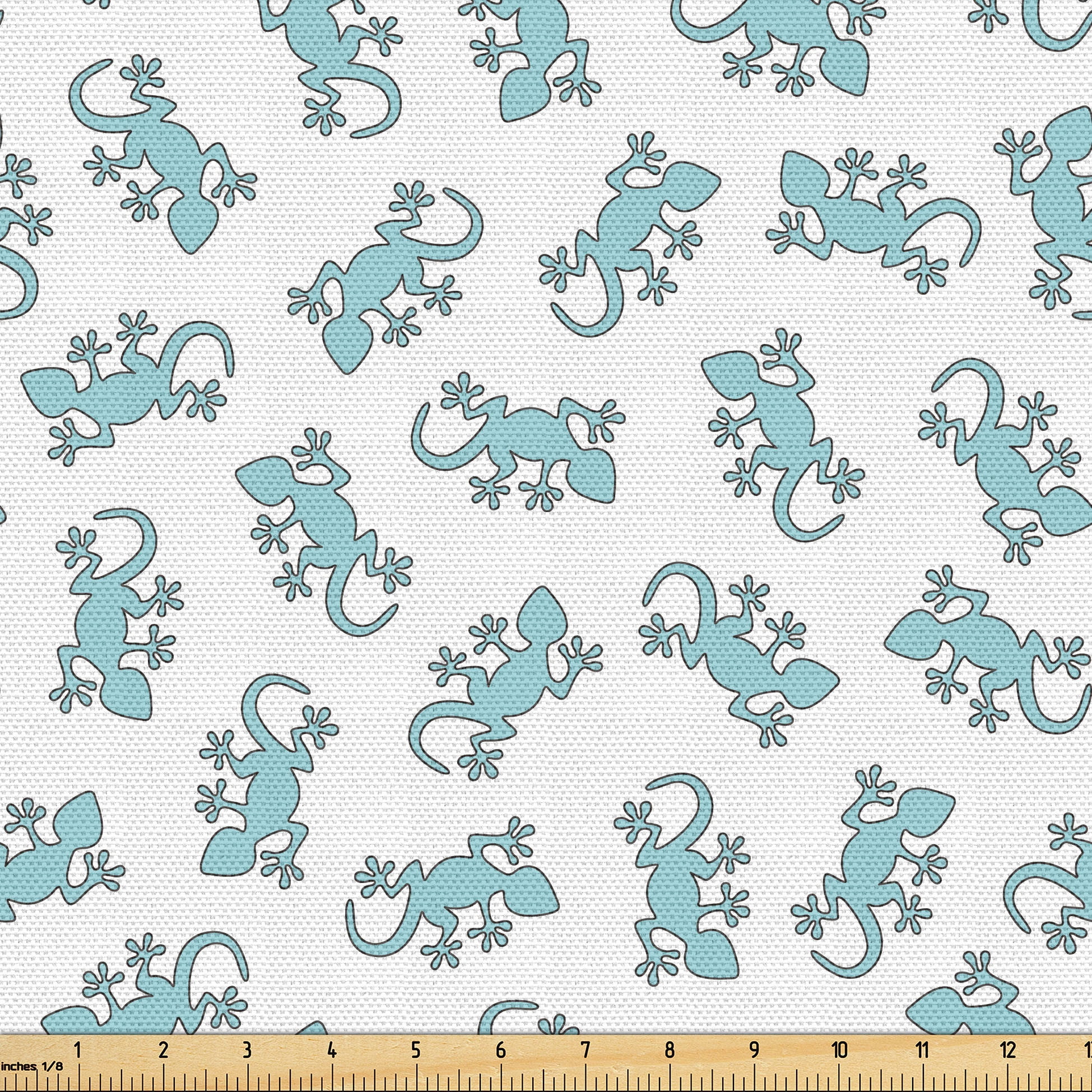 Ambesonne Salamander Fabric by the Yard Upholstery, Repeated Reptiles ...